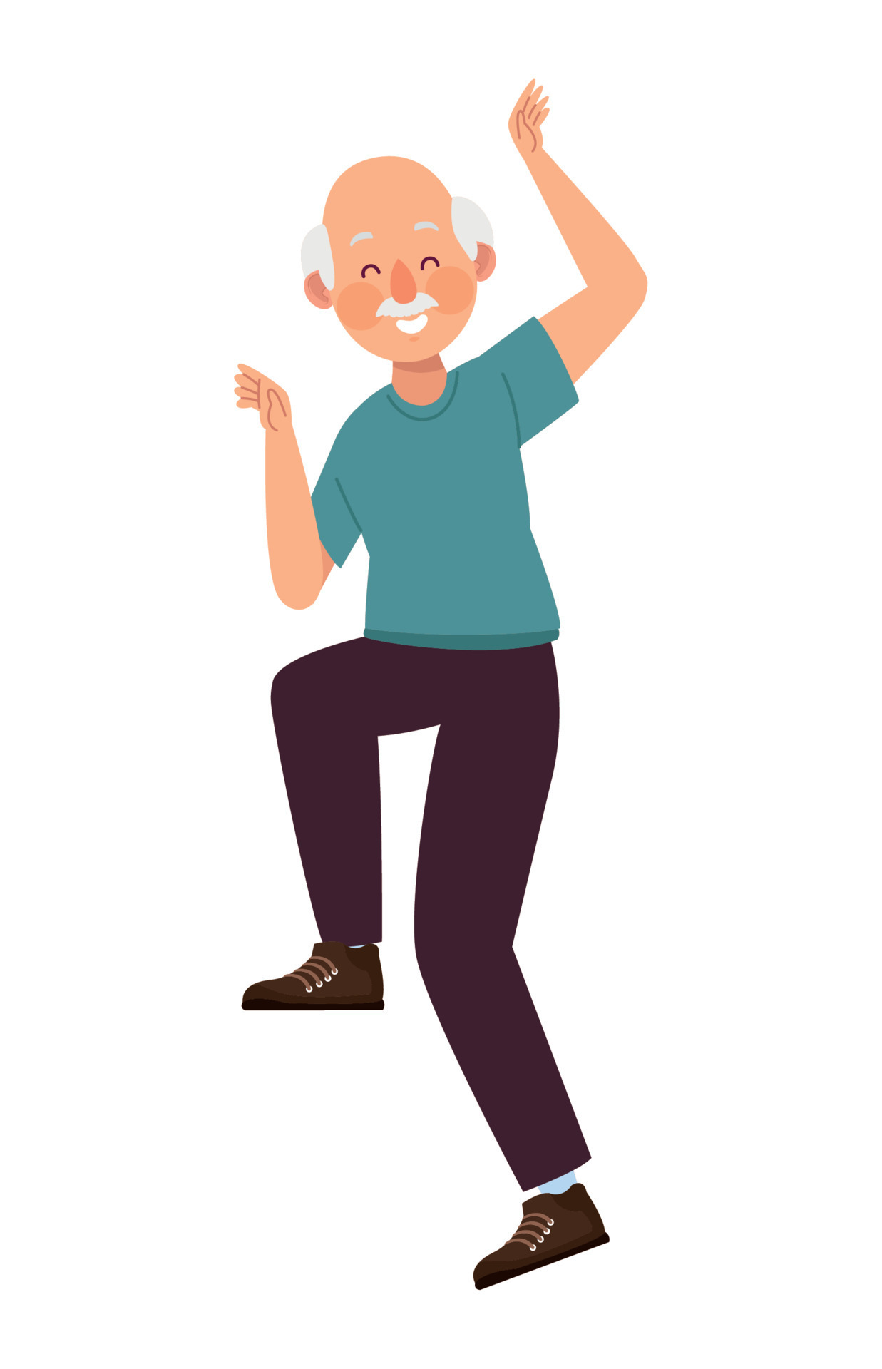 Old Man Dancing Vector Art Icons And Graphics For Free Download
