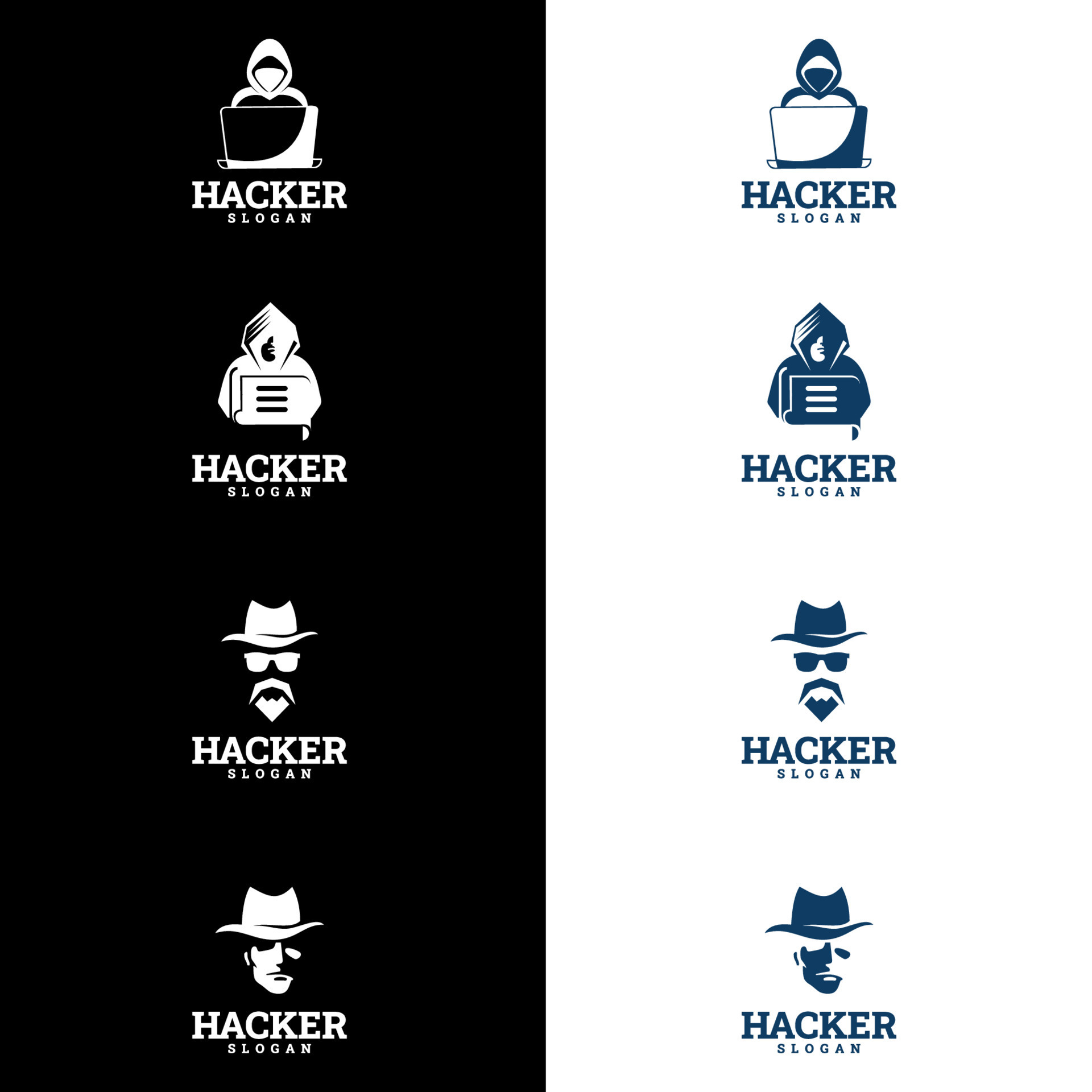 Detective Logo Design Hacker Logo Template Hacker Man In Hoodie