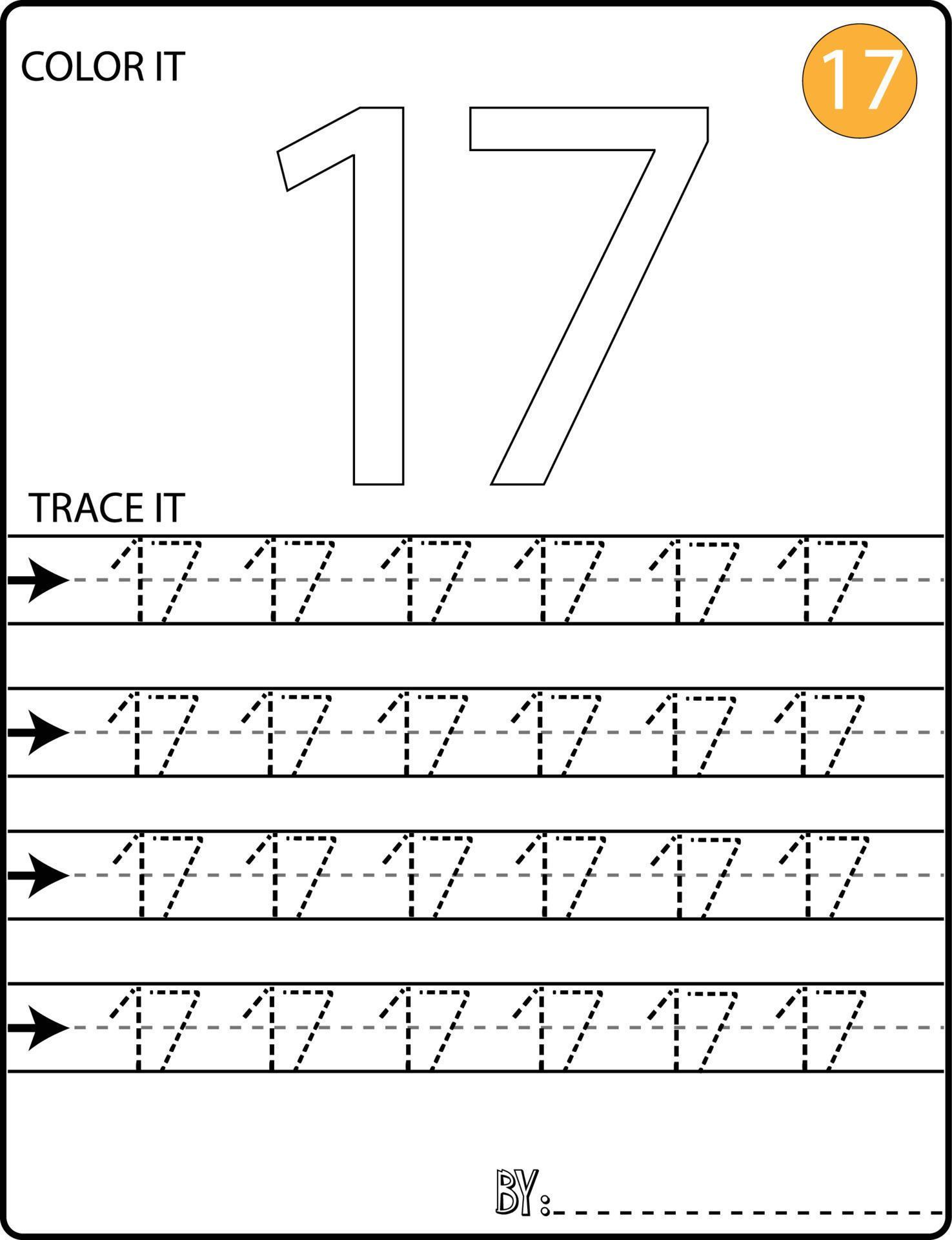Handwriting Numbers tracing pages for writing numbers Learning numbers ...
