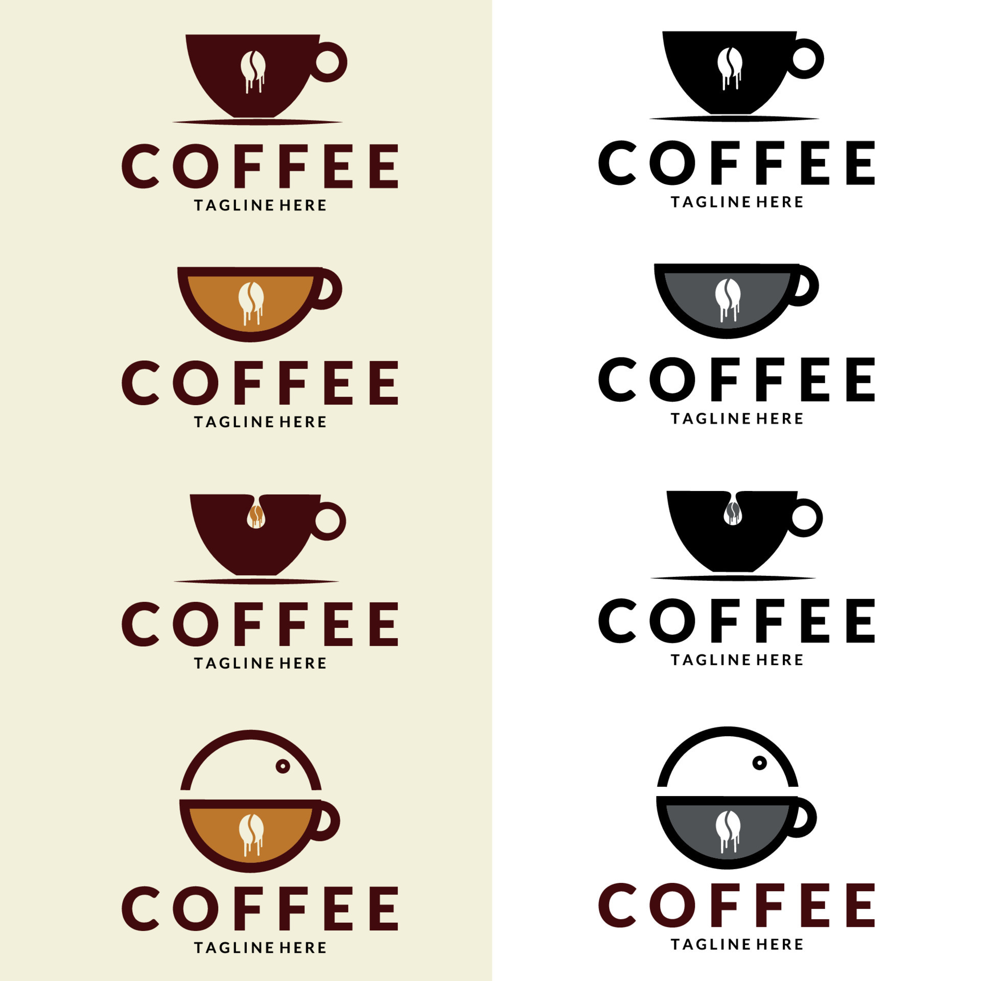 Coffee shop logo. Coffee Logo. Set of modern vintage coffee shop logos ... Coffee shop logo. Coffee Logo. Set of modern vintage coffee shop logos ...