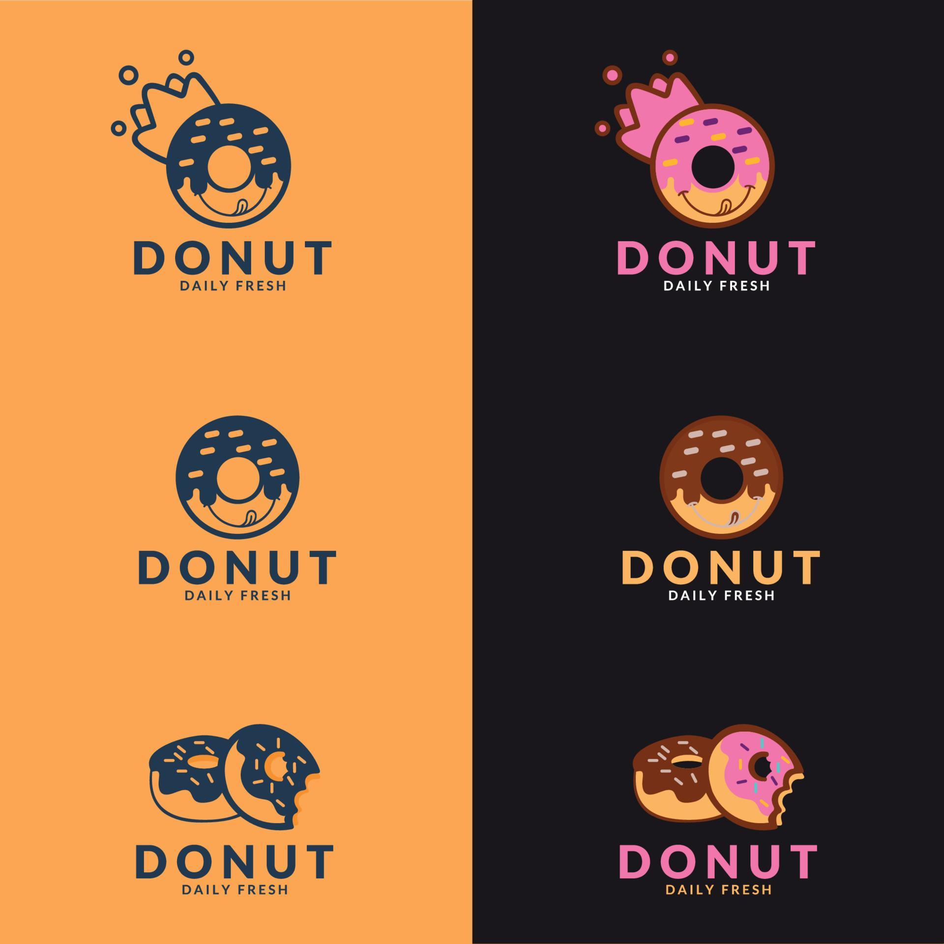 Donuts logo vector template. Vector set of logos donuts , coffee , snack , menu 10533668 Vector ...
