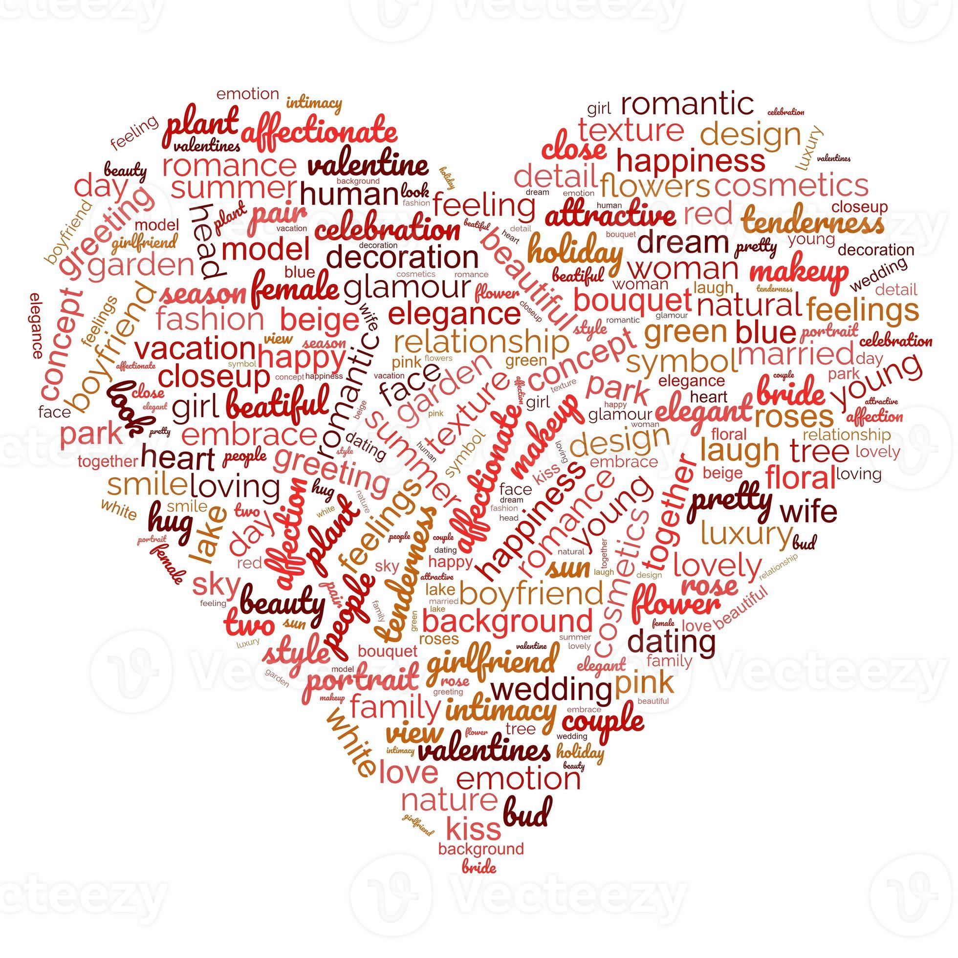 Love Word Cloud Isolated Typography Illustration On A White Background