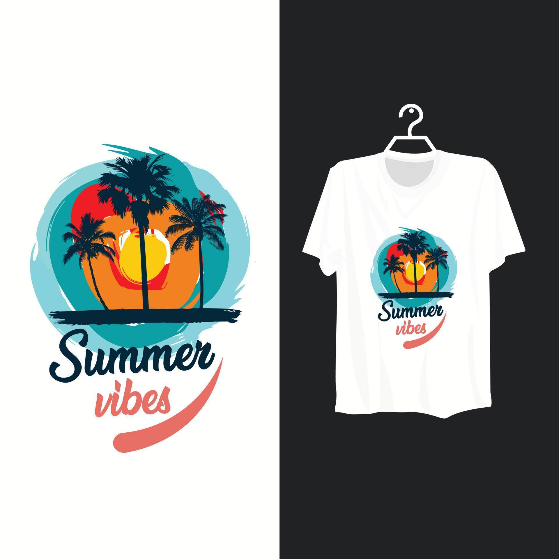 Summer vibes t shirt design. 10535914 Vector Art at Vecteezy