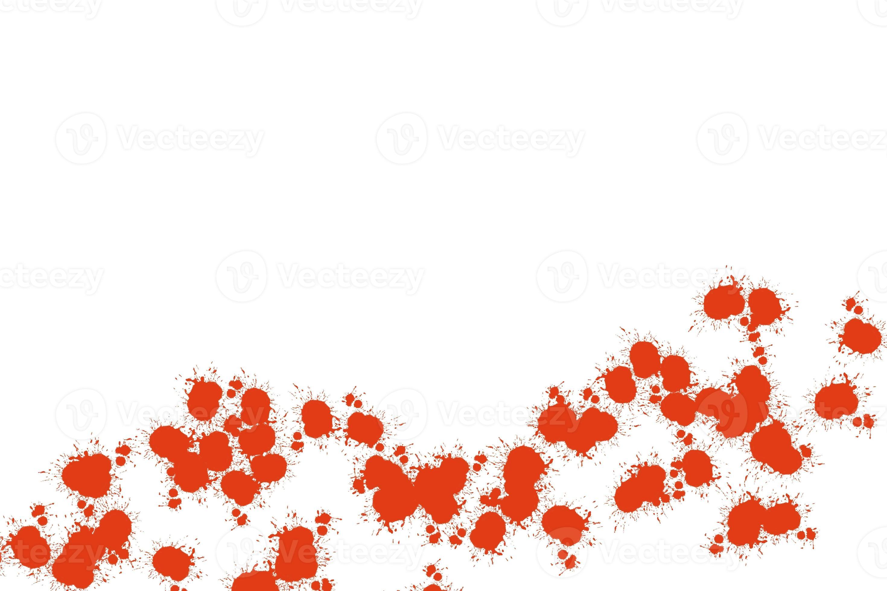 dot spread red color Paint suffuse on white paper background abstract artwork Contemporary arts ...