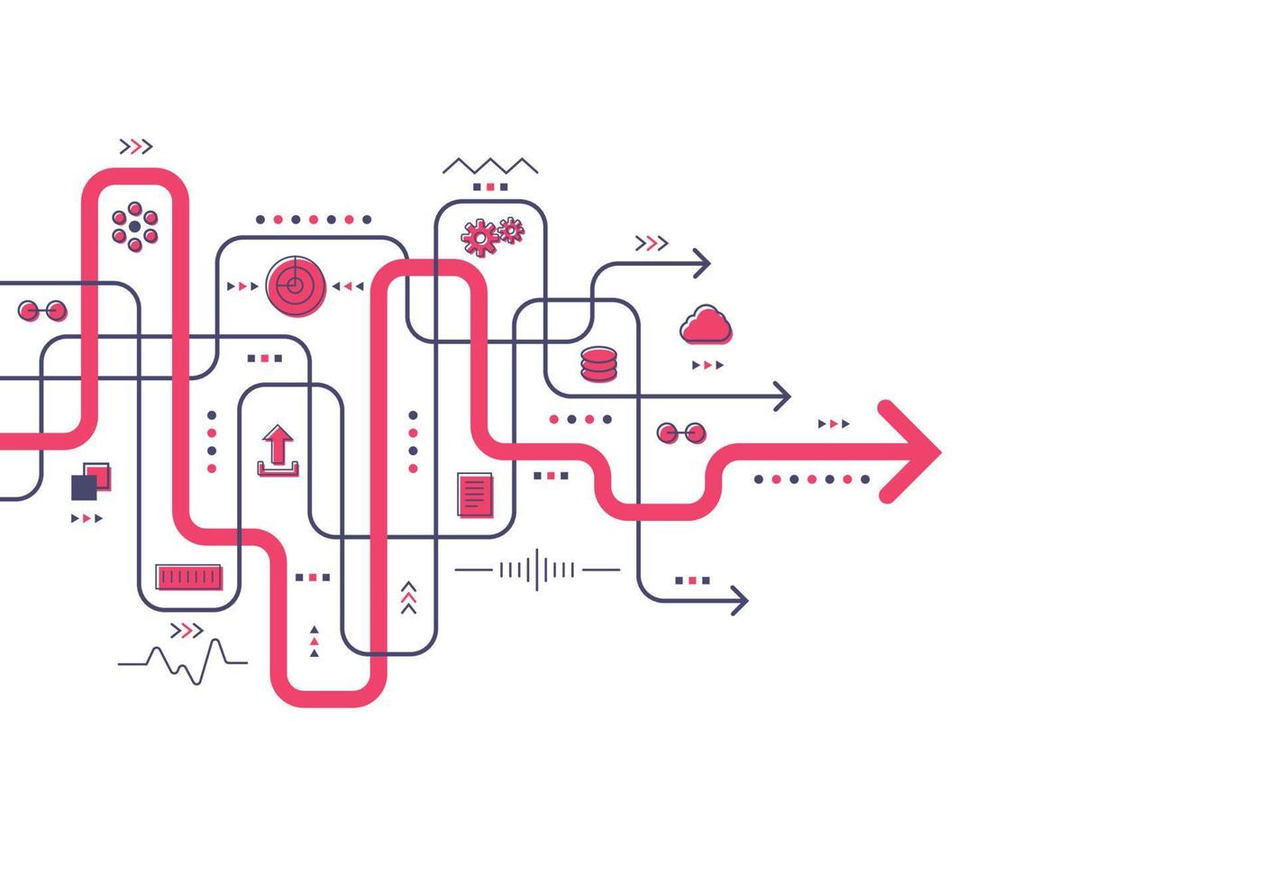 Arrow Direction Communication Visualization Connection Concept