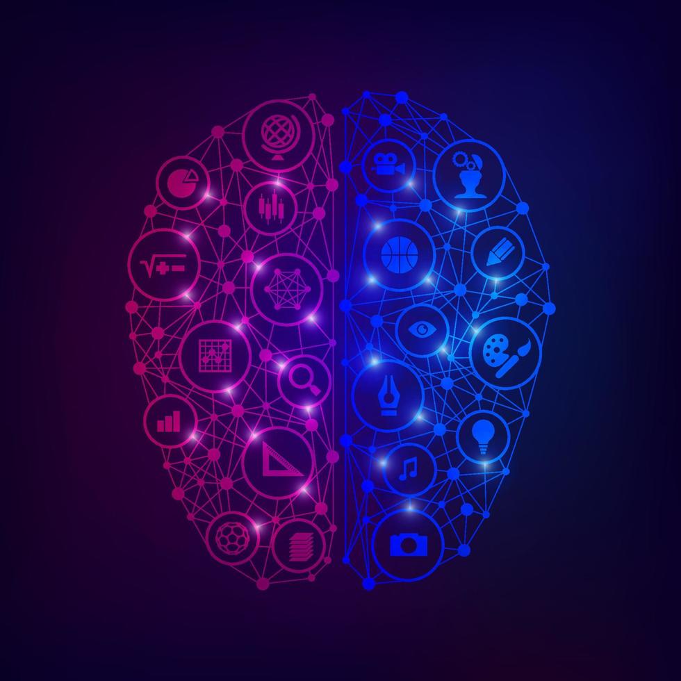 AI brain function 10550591 Vector Art at Vecteezy