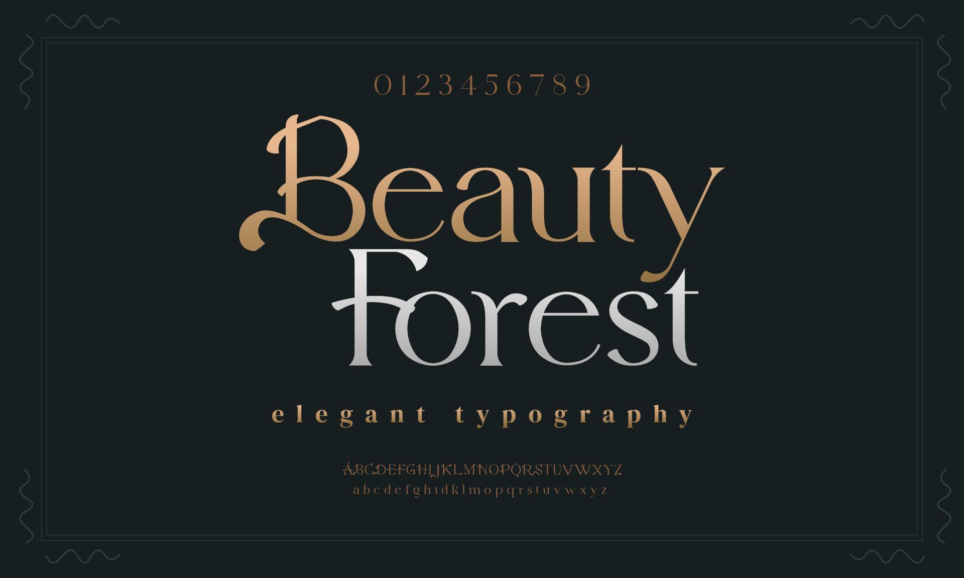 Typography Luxury classic lettering serif fonts decorative vintage retro concept. vector ...