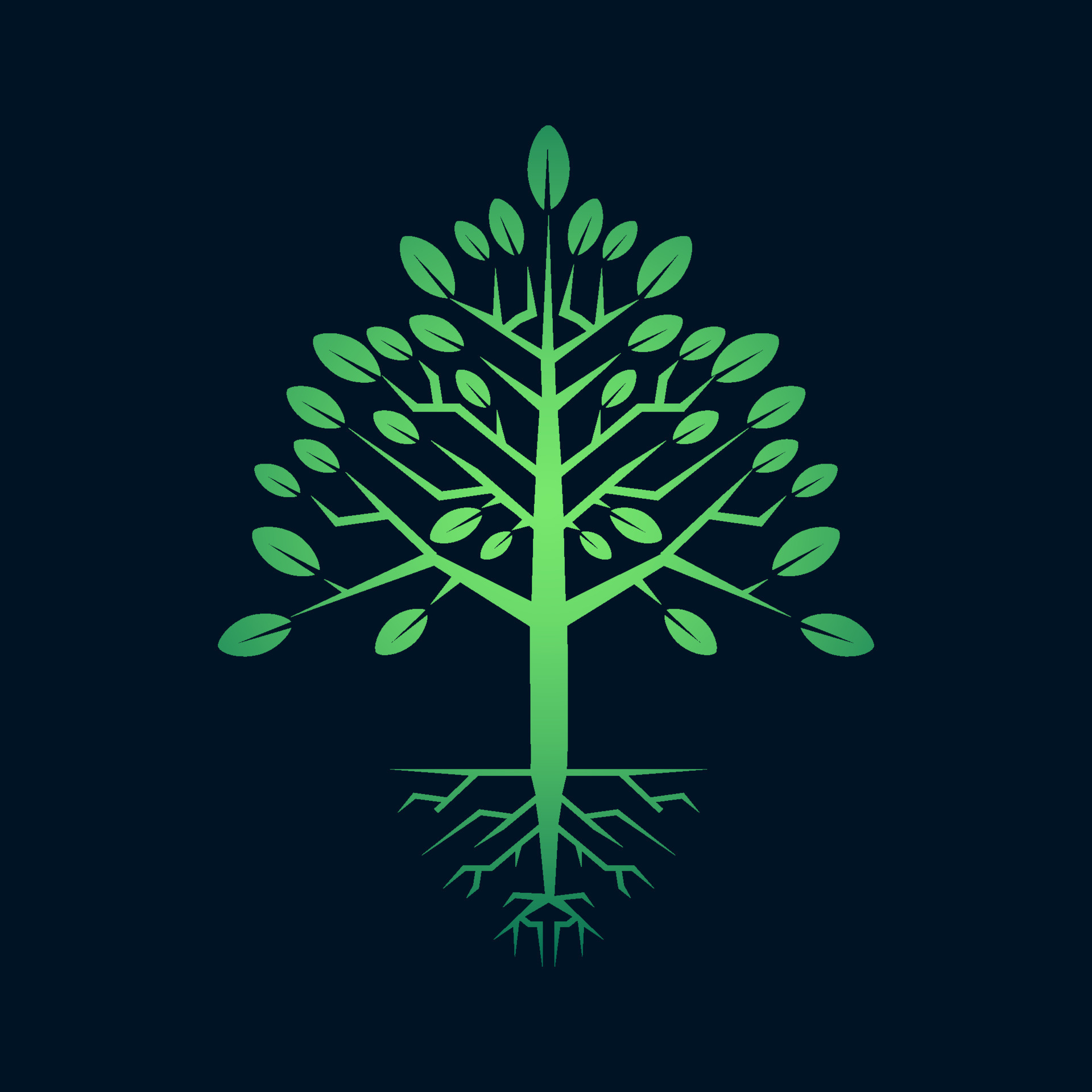 Tree icon concept of a stylized tree with leaves 10552726 Vector Art at ...