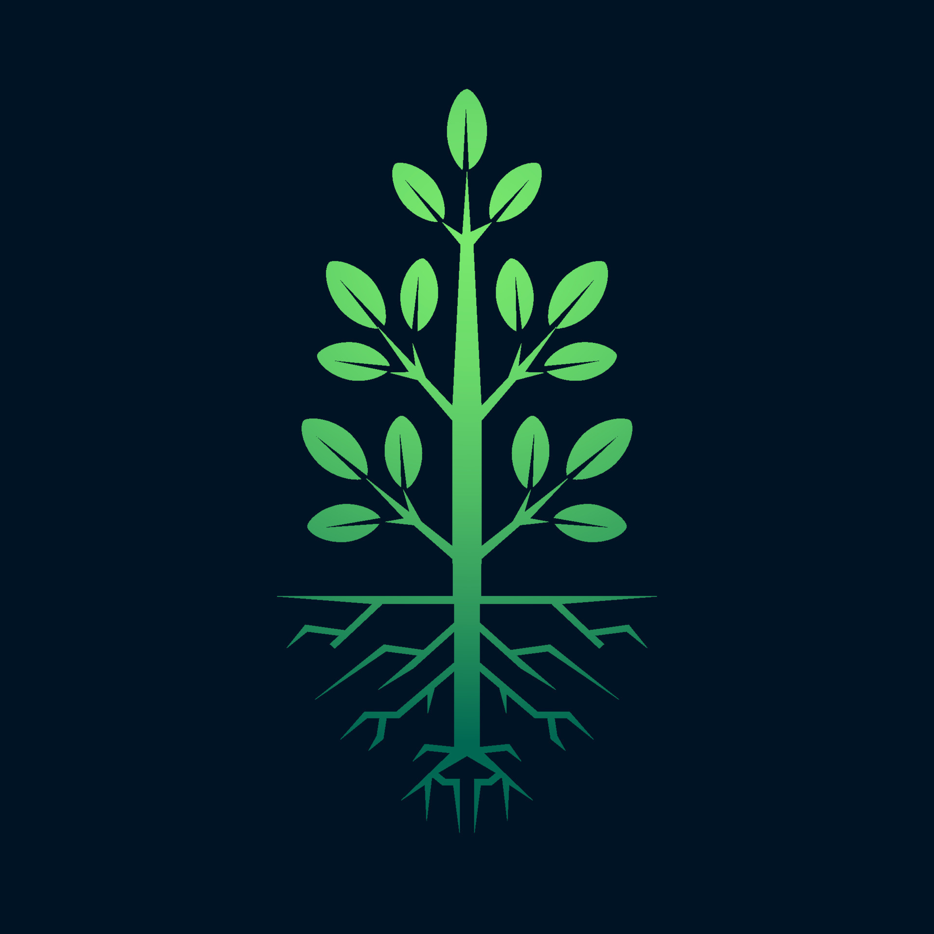 Tree icon concept of a stylized tree with leaves 10553180 Vector Art at ...