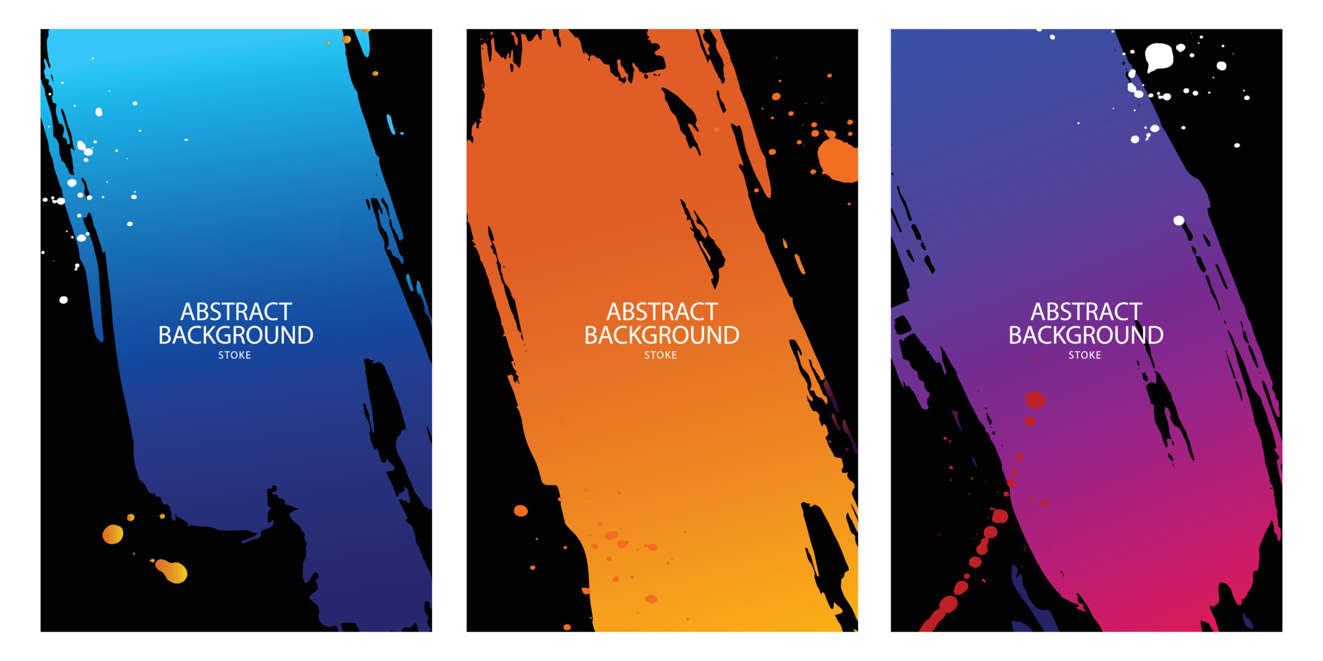 Colorful Gradient Ink Strokes For Graphic Design Elements Copy Space And Lower Third Abstract