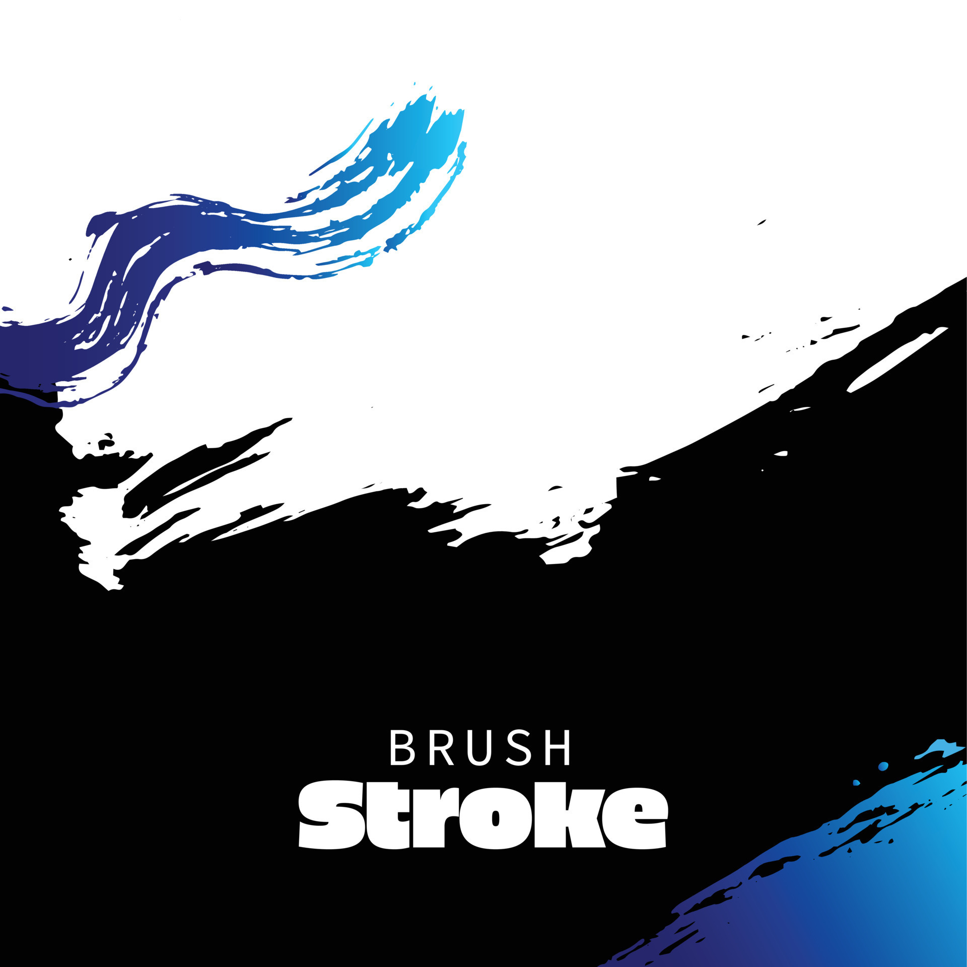 Colorful Gradient Ink Strokes For Graphic Design Elements Copy Space And Lower Third Abstract