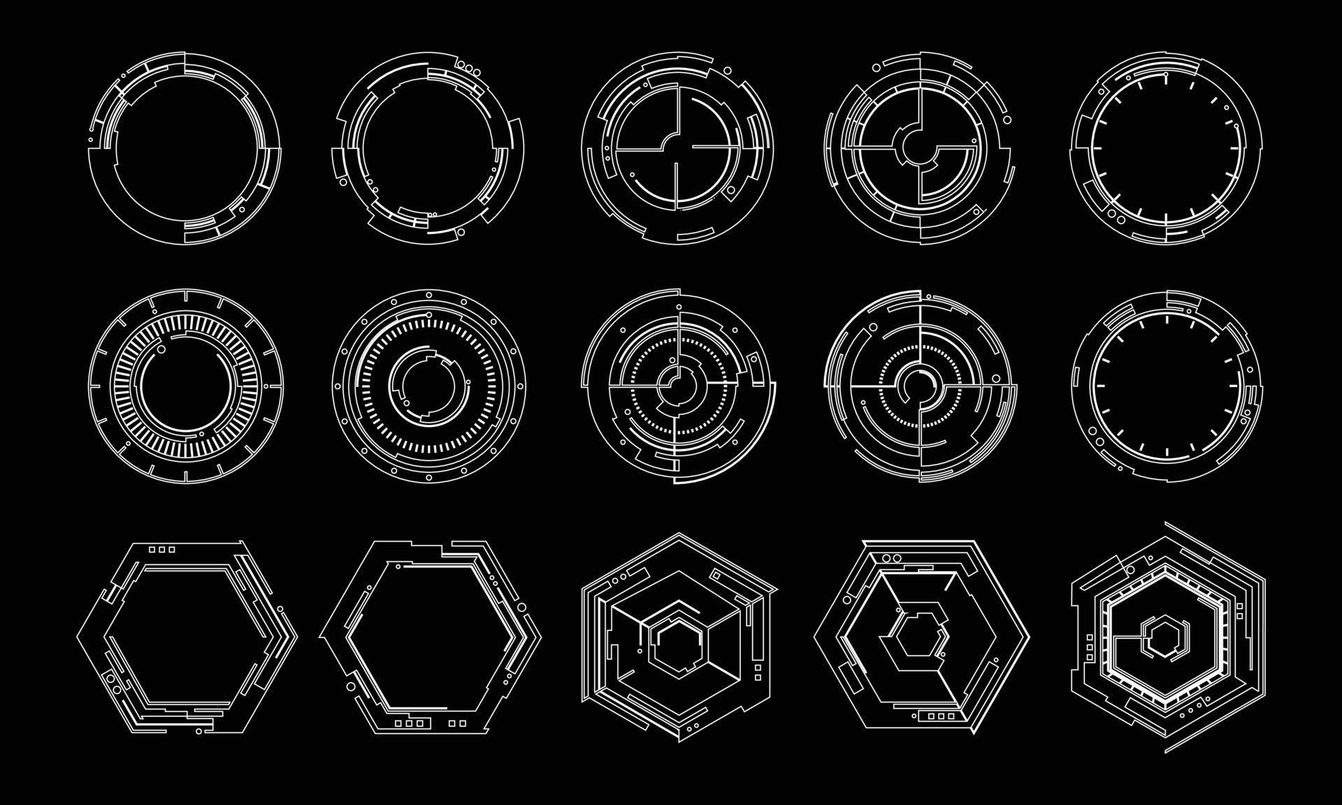 High technology HUD user interface. sci-fi futuristic display with ...