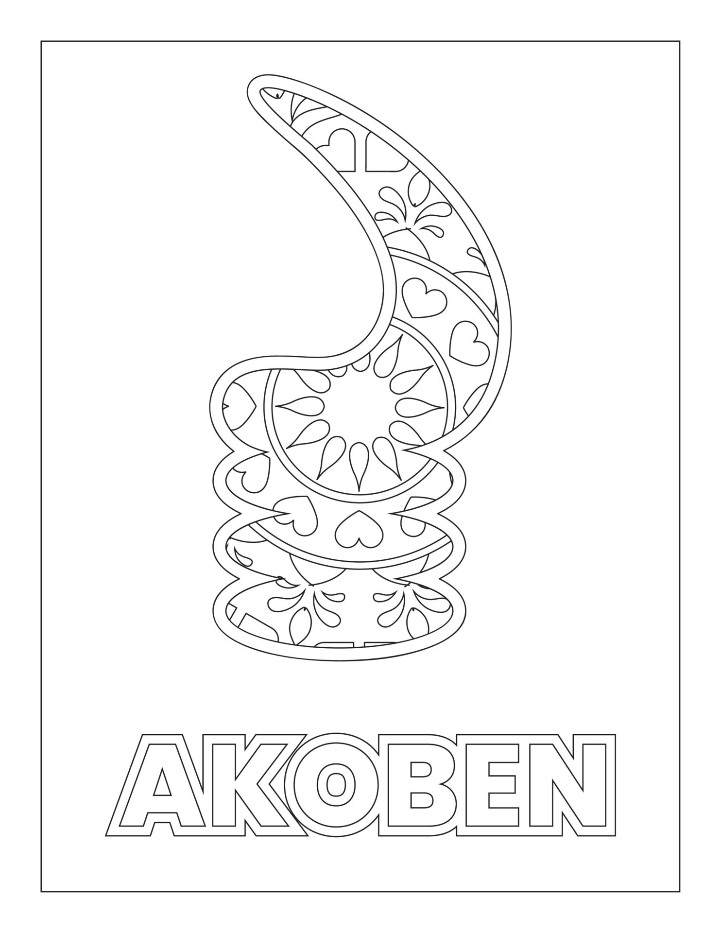 African Adinkra Symbols Coloring Page Akoben 10553664 Vector Art at ... African Adinkra Symbols Coloring Page Akoben 10553664 Vector Art at ...