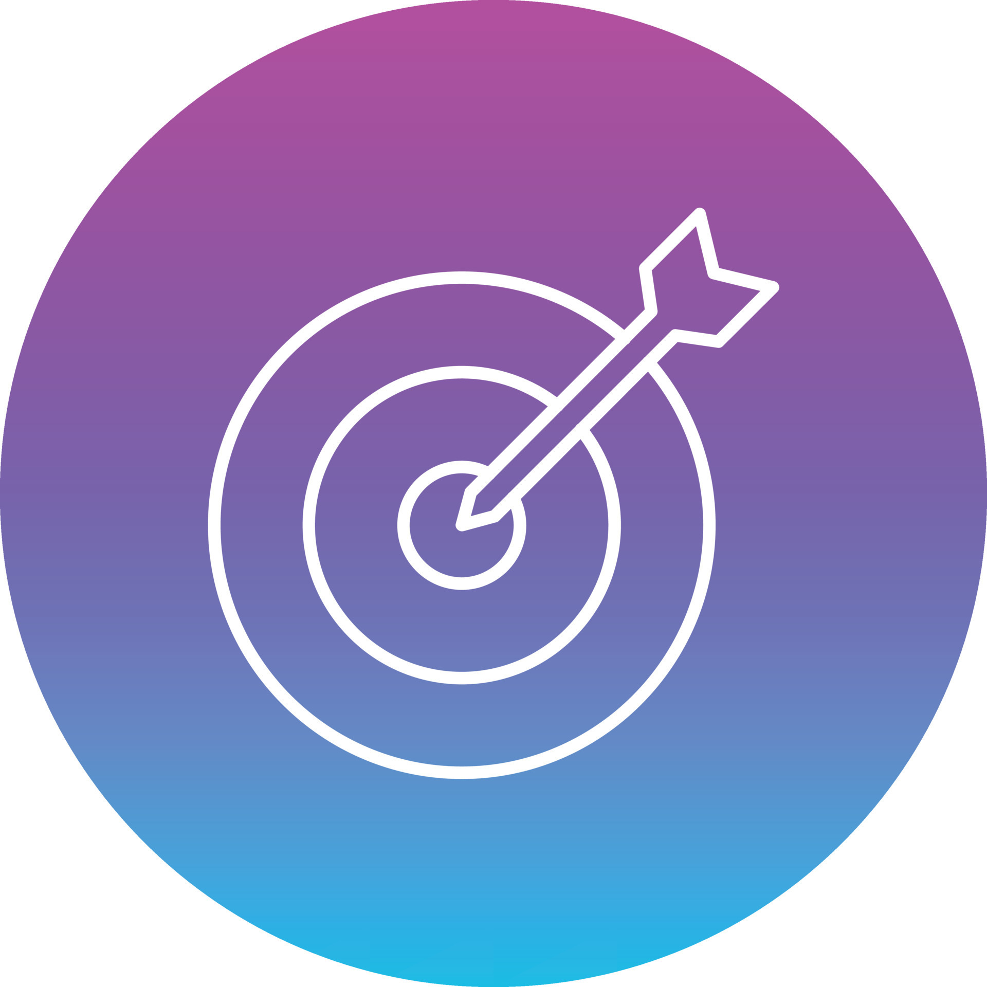 Target Gradient Circle Line Inverted Icon 10554023 Vector Art At Vecteezy