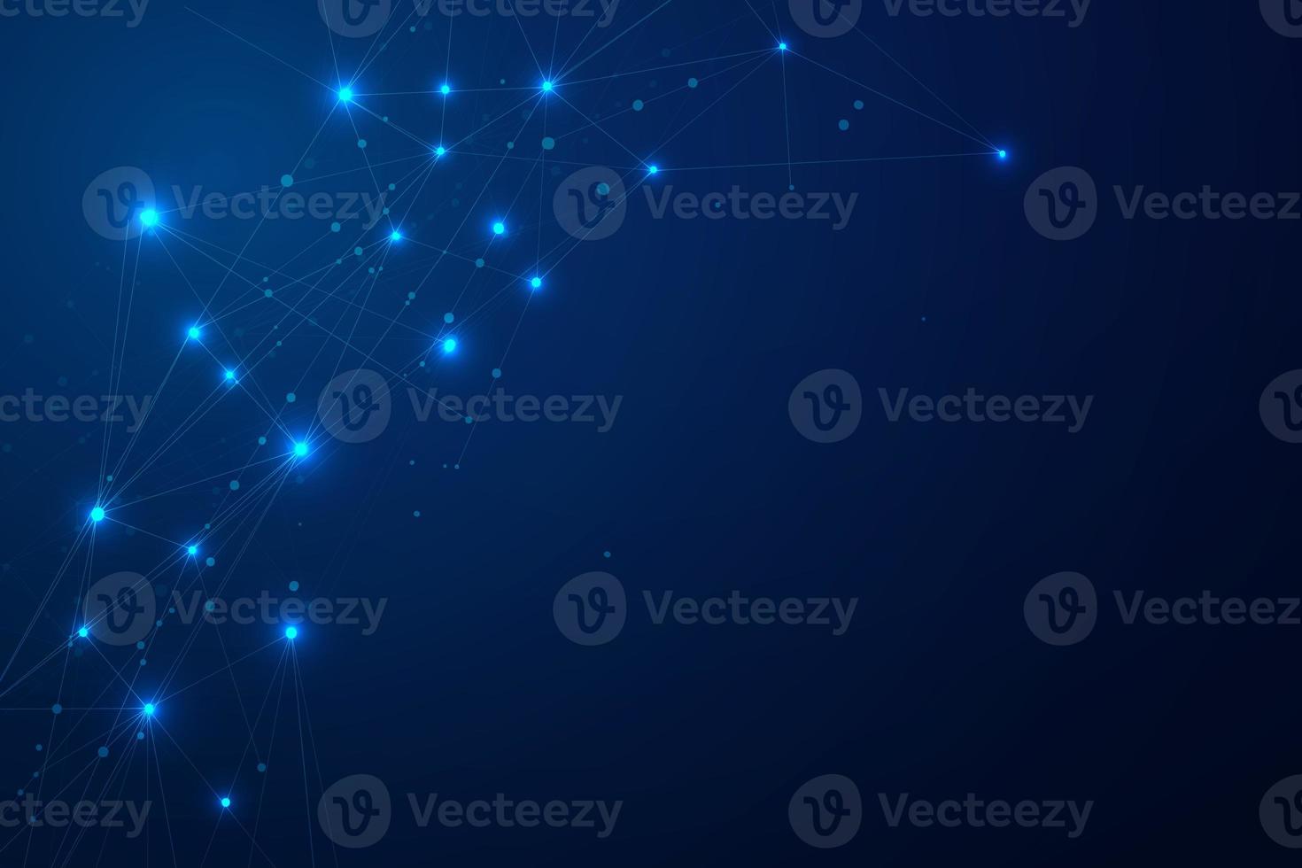 Abstract Connecting Dots Polygonal Background Connection Technology