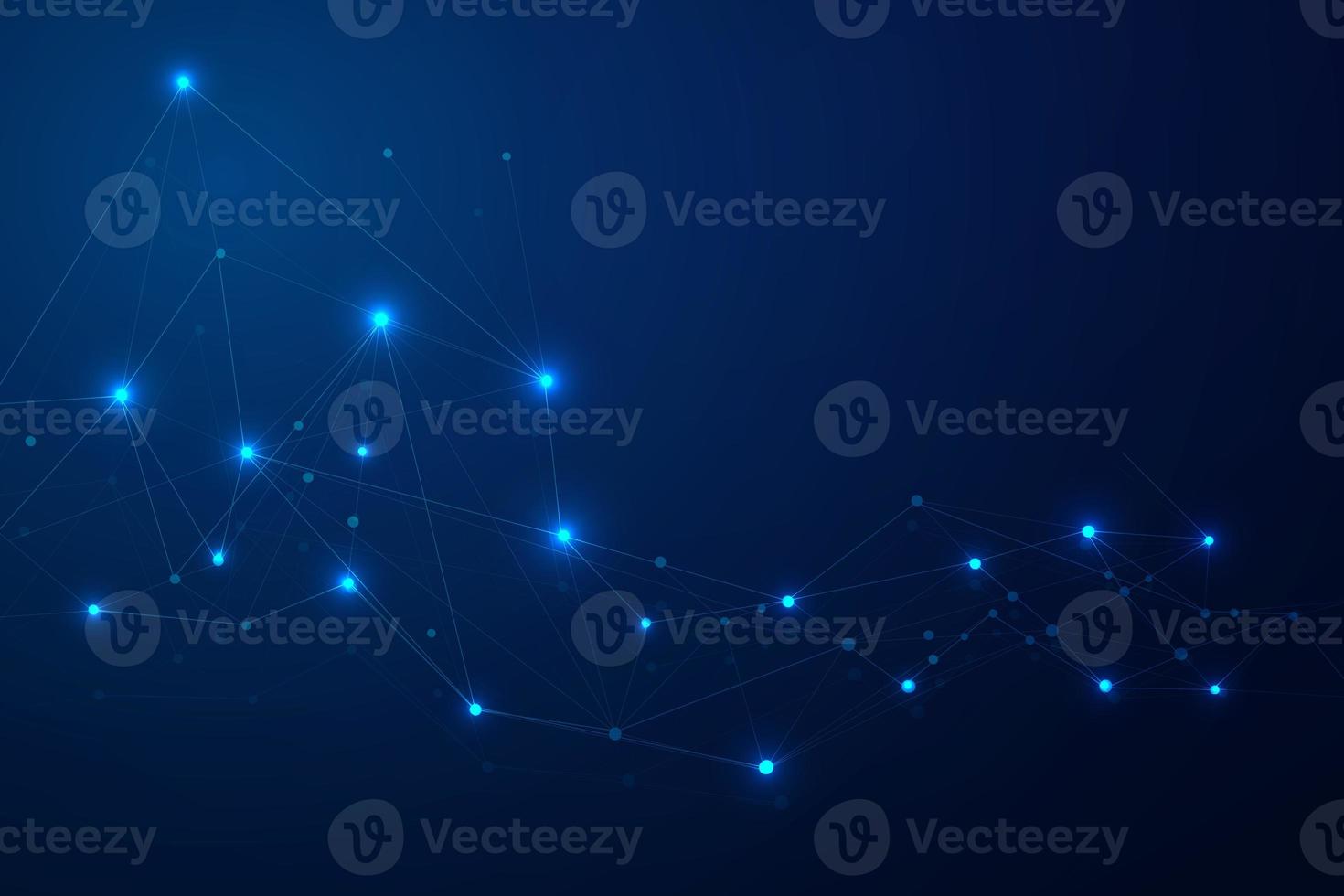 Abstract Connecting Dots Polygonal Background Connection Technology