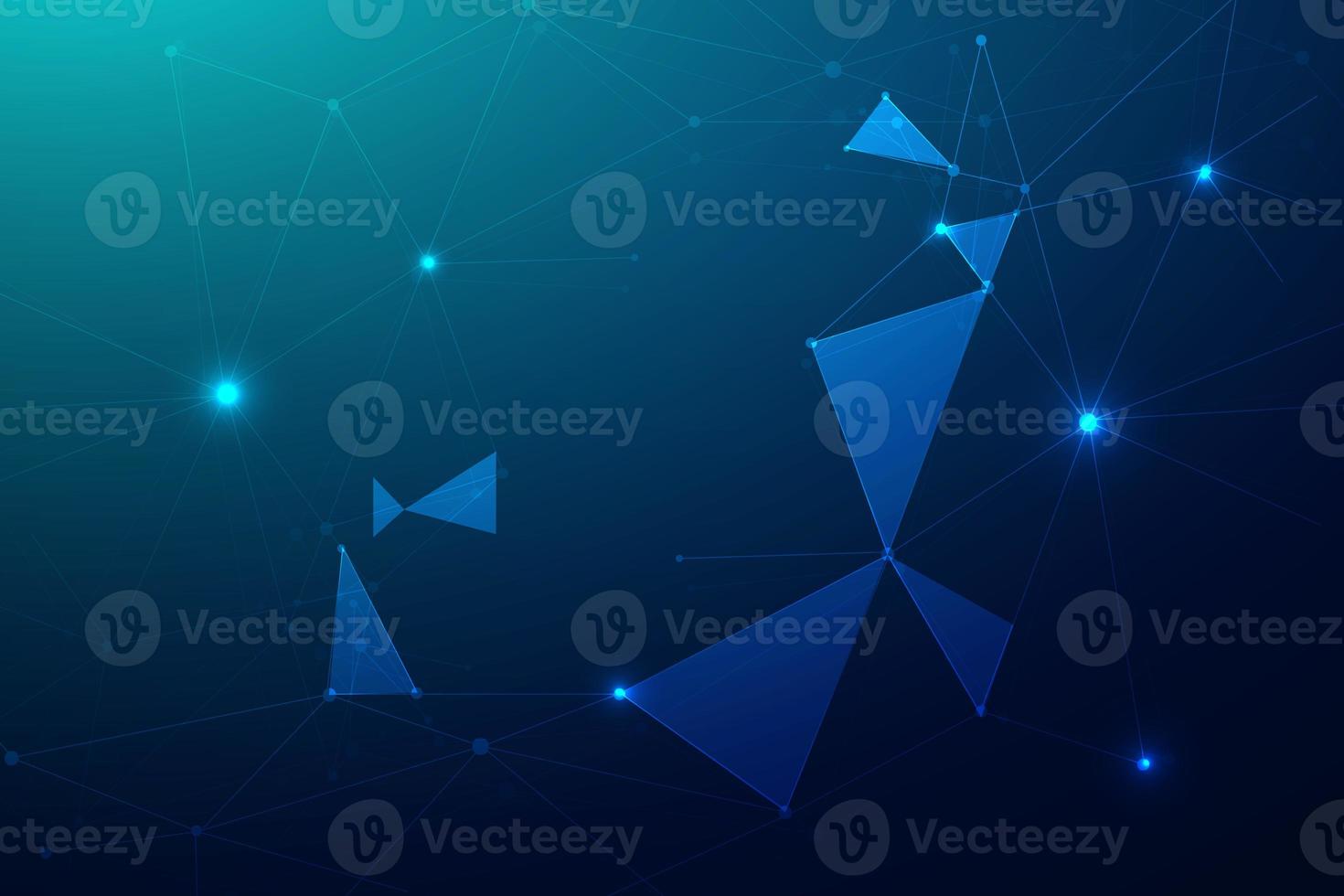 Abstract Connecting Dots Polygonal Background Connection Technology Design 10554940 Stock