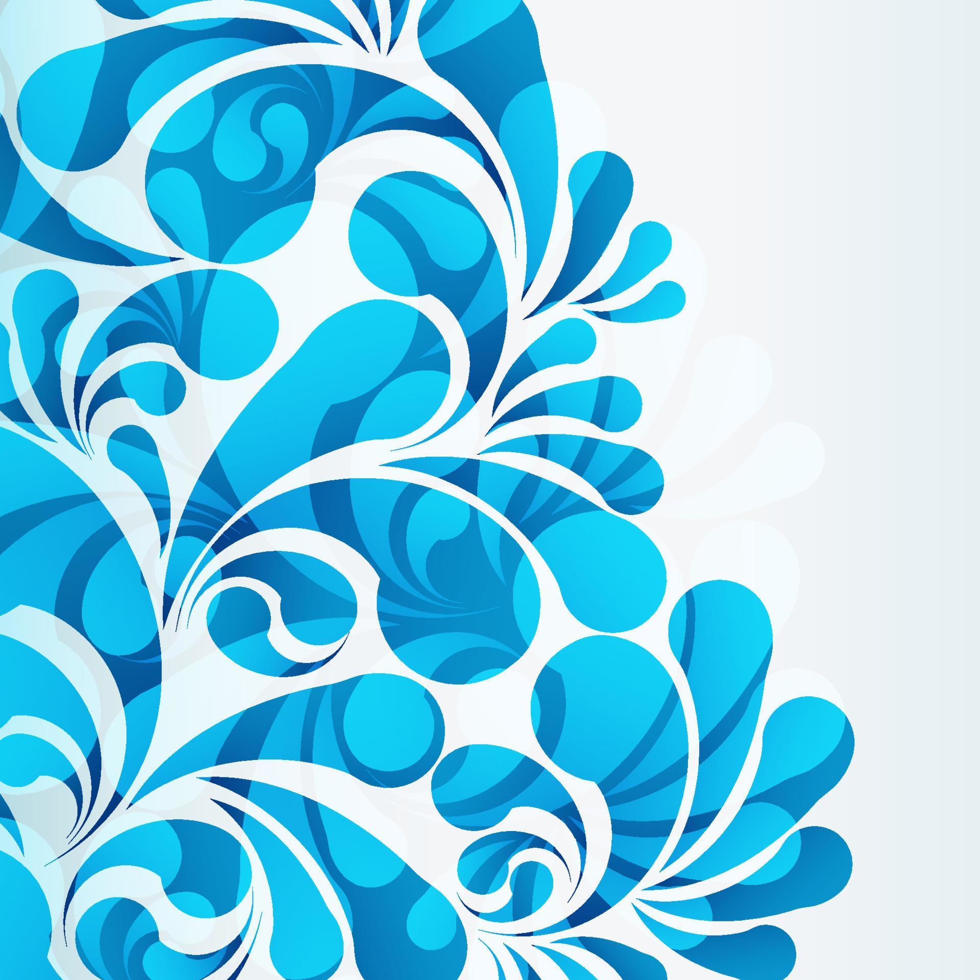 Splash water drops, blue background, vector aqua design illustration. 10555888 Vector Art at ...