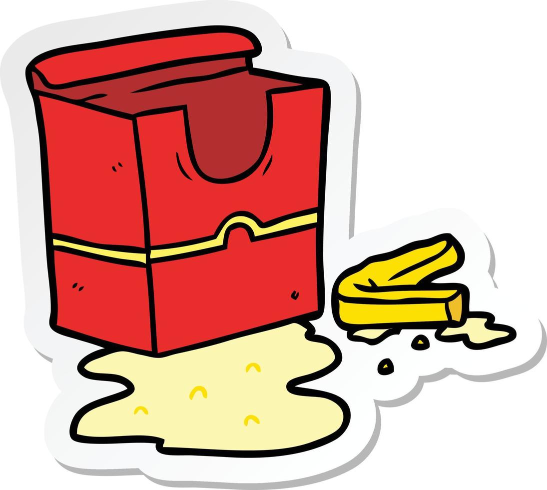 Pegatina De Una Caricatura De Papas Fritas 10558357 Vector En Vecteezy