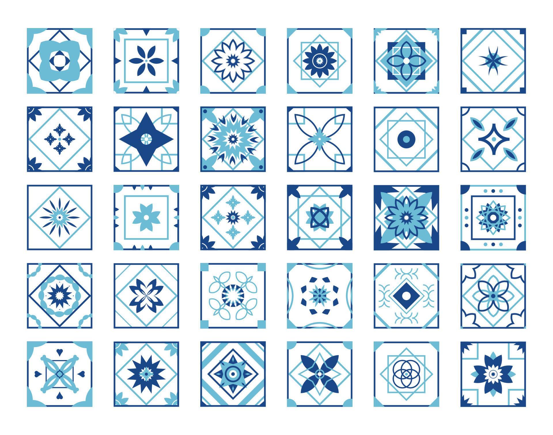 Squares With Geometric Patterns 10561368 Vector Art at Vecteezy