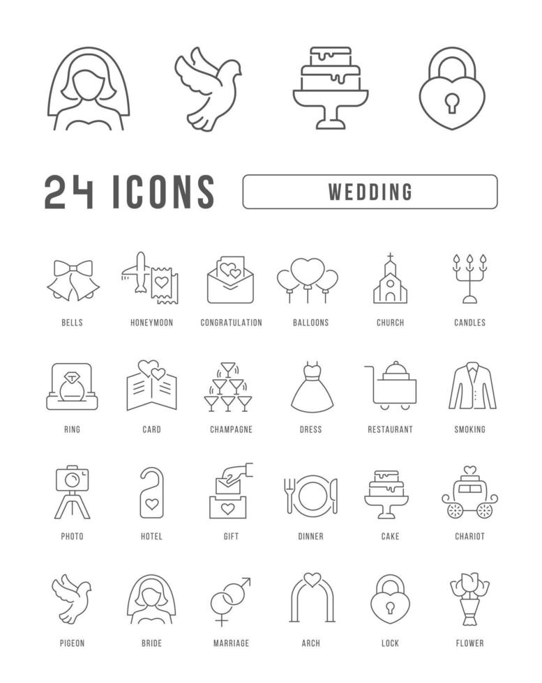 conjunto de iconos lineales de boda 10562369 Vector en Vecteezy conjunto de iconos lineales de boda 10562369 Vector en Vecteezy