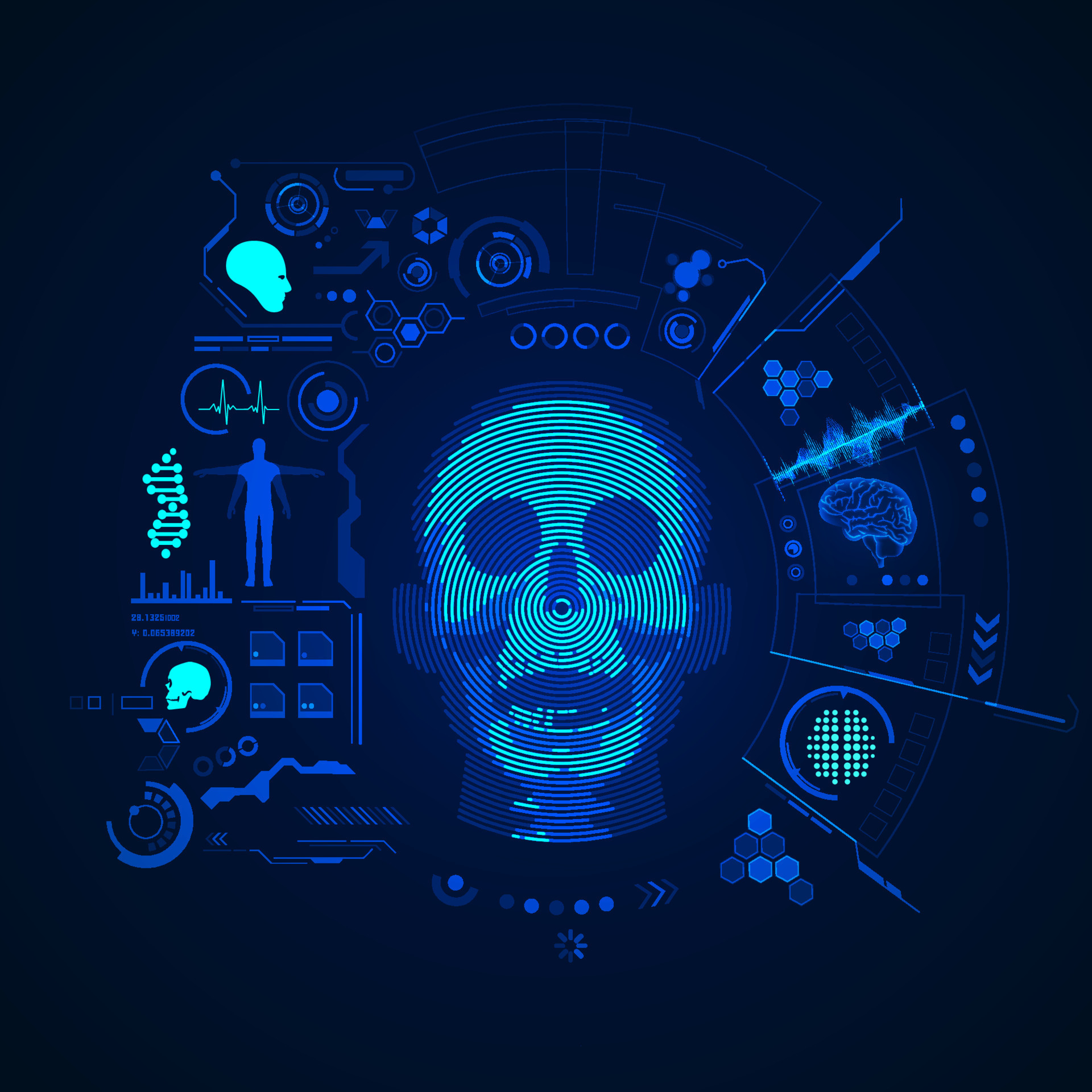 brain scan interface 10567209 Vector Art at Vecteezy