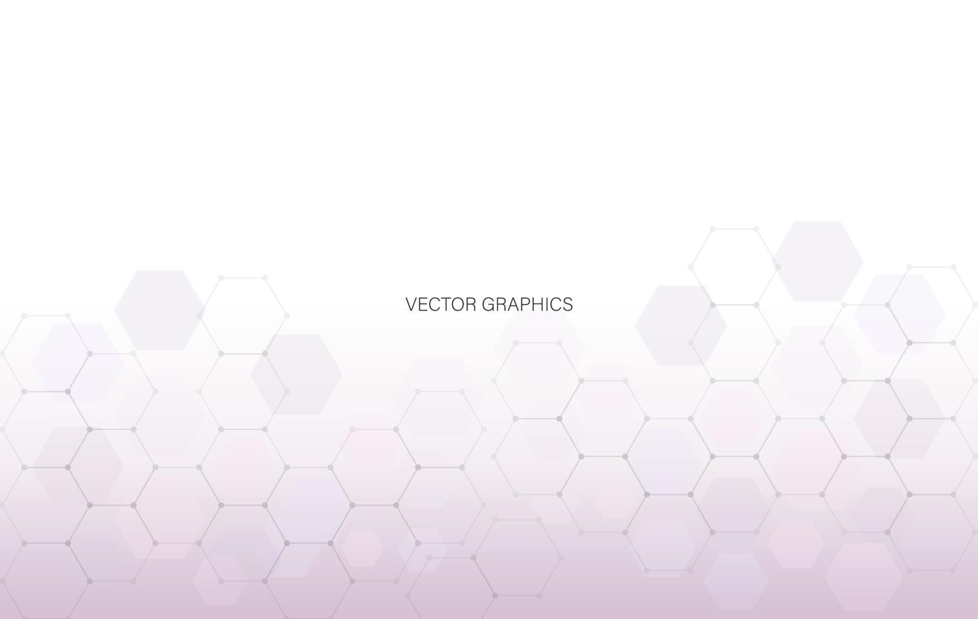 Geometric Abstract Background With Hexagons Structure Molecule And