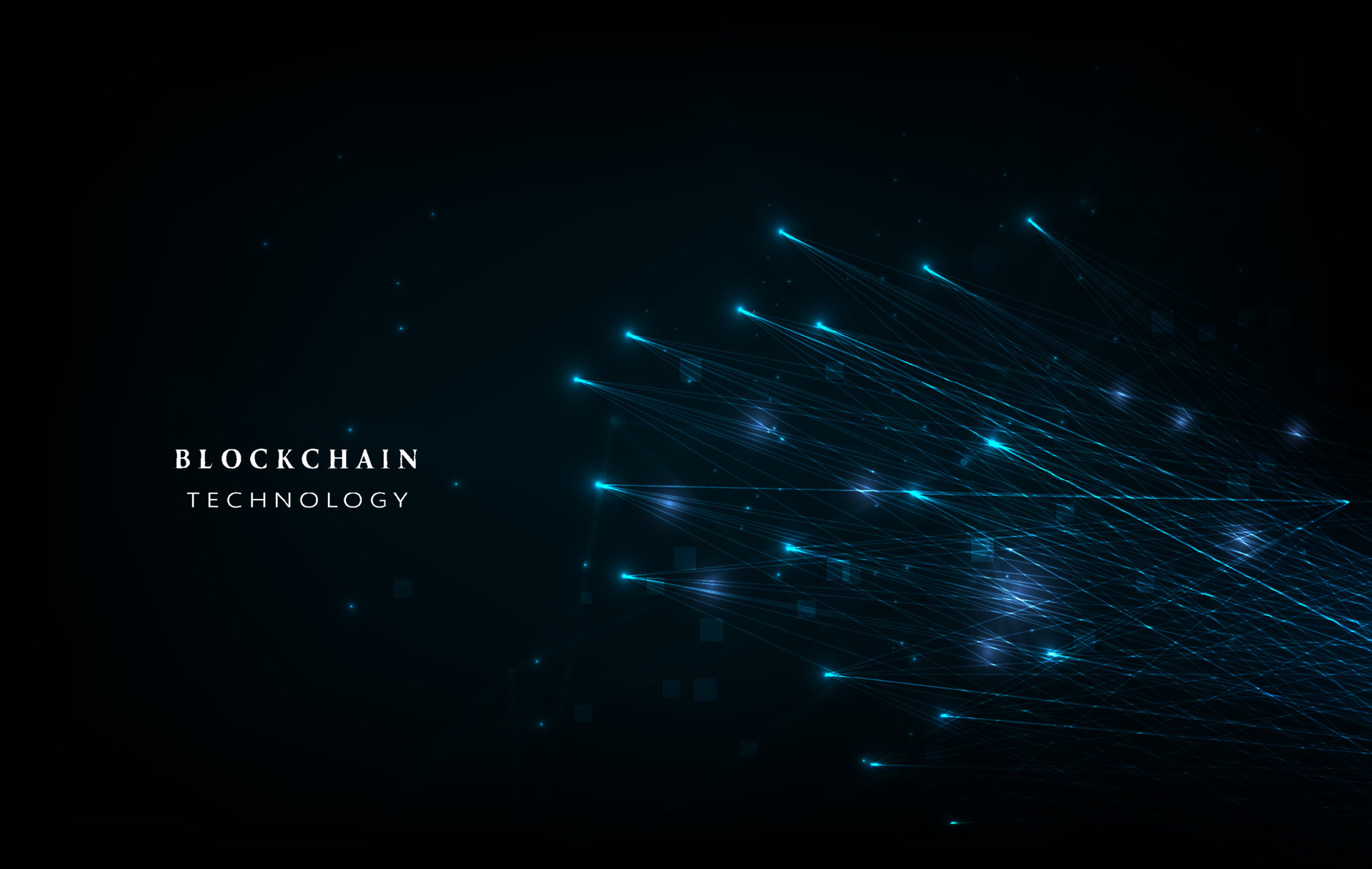Blockchain technology background. Cryptocurrency fintech block chain network and programming ...