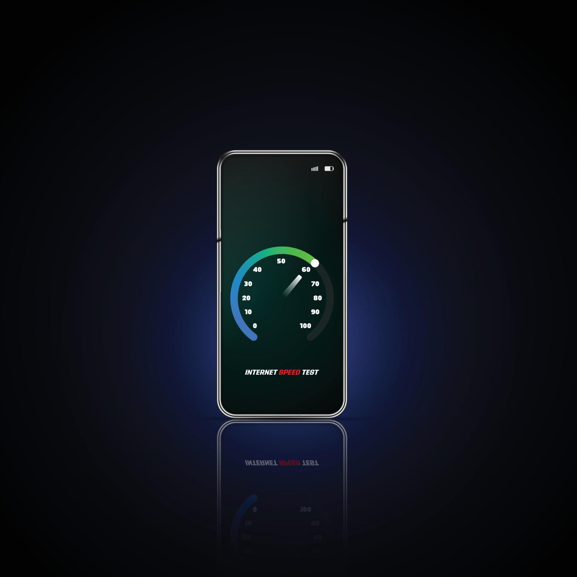 Vector illustration of internet download speed test gauge. Suitable for ...