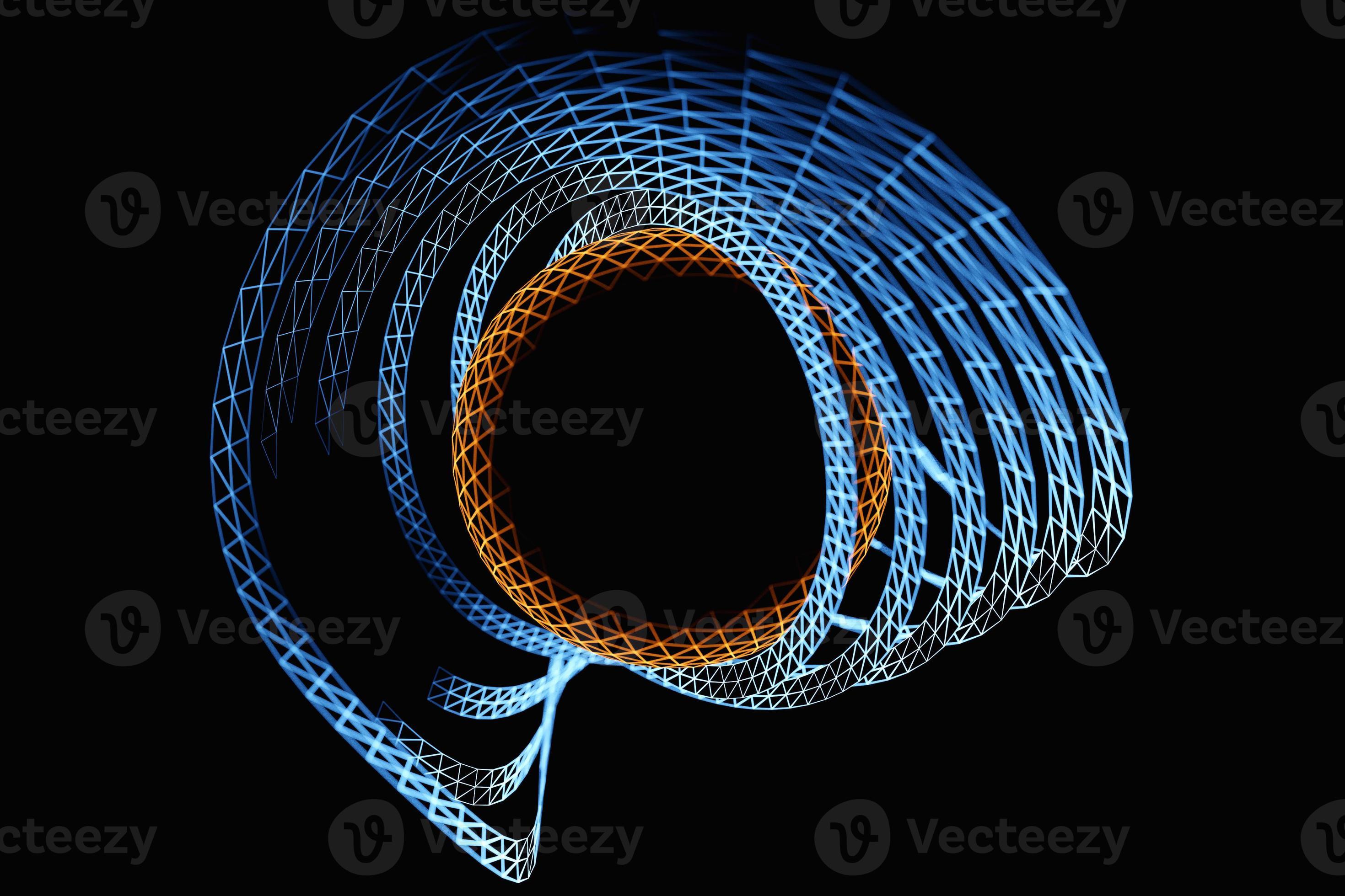 3d illustration model of a solar system with orbiting planets in orbits ...