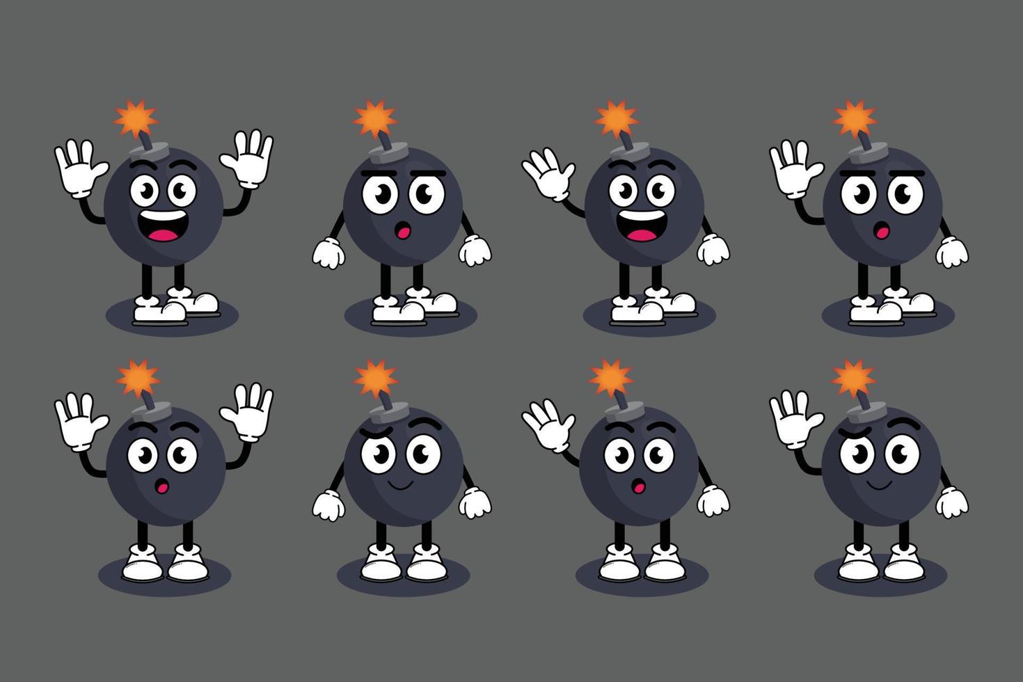 Illustration vector graphic cartoon character of Cute mascot boomb with ... Illustration vector graphic cartoon character of Cute mascot boomb with ...