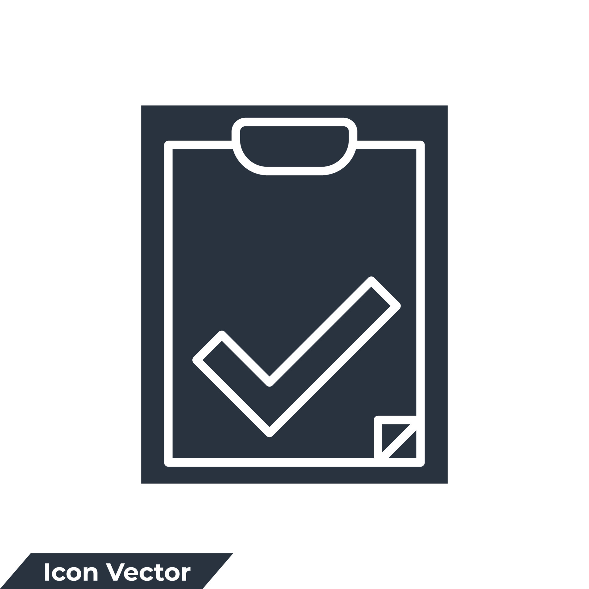 check list icon logo vector illustration. clipboard symbol template for ...