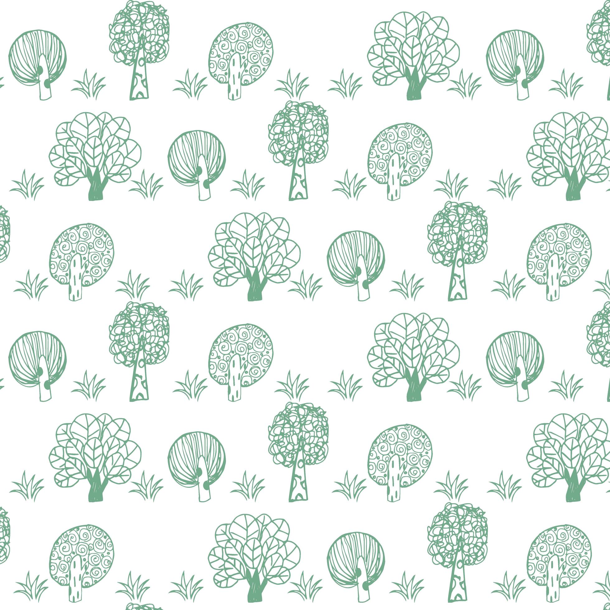 Vector illustration of doodle Trees vector pattern background 10576130 ...