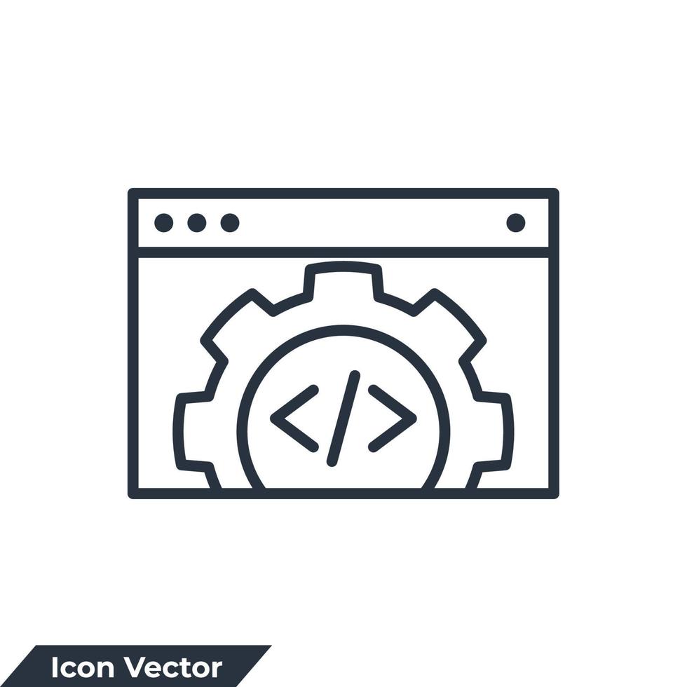 development icon logo vector illustration. software symbol template for ...
