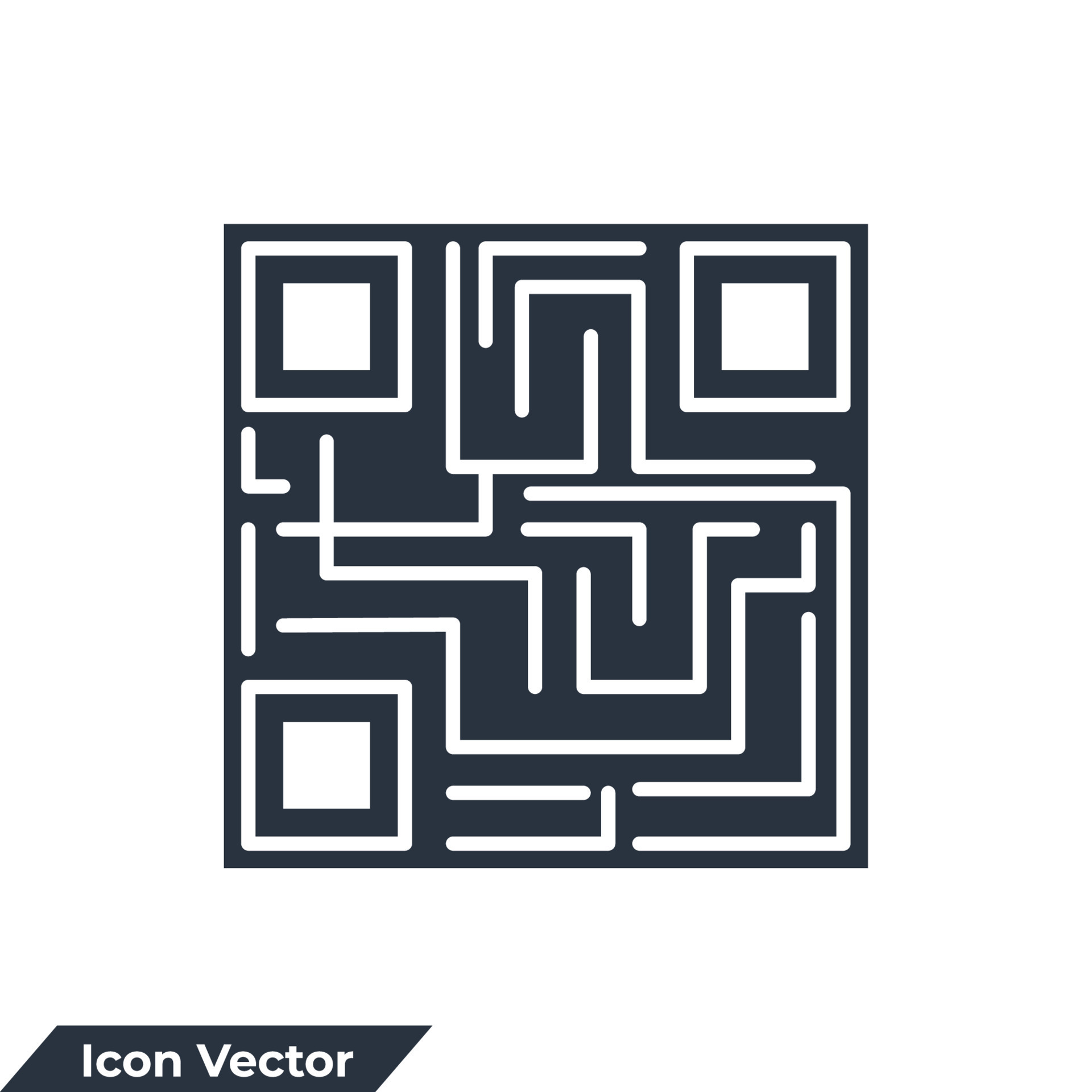 Barcode Icon Logo Vector Illustration Qr Code Symbol Template For
