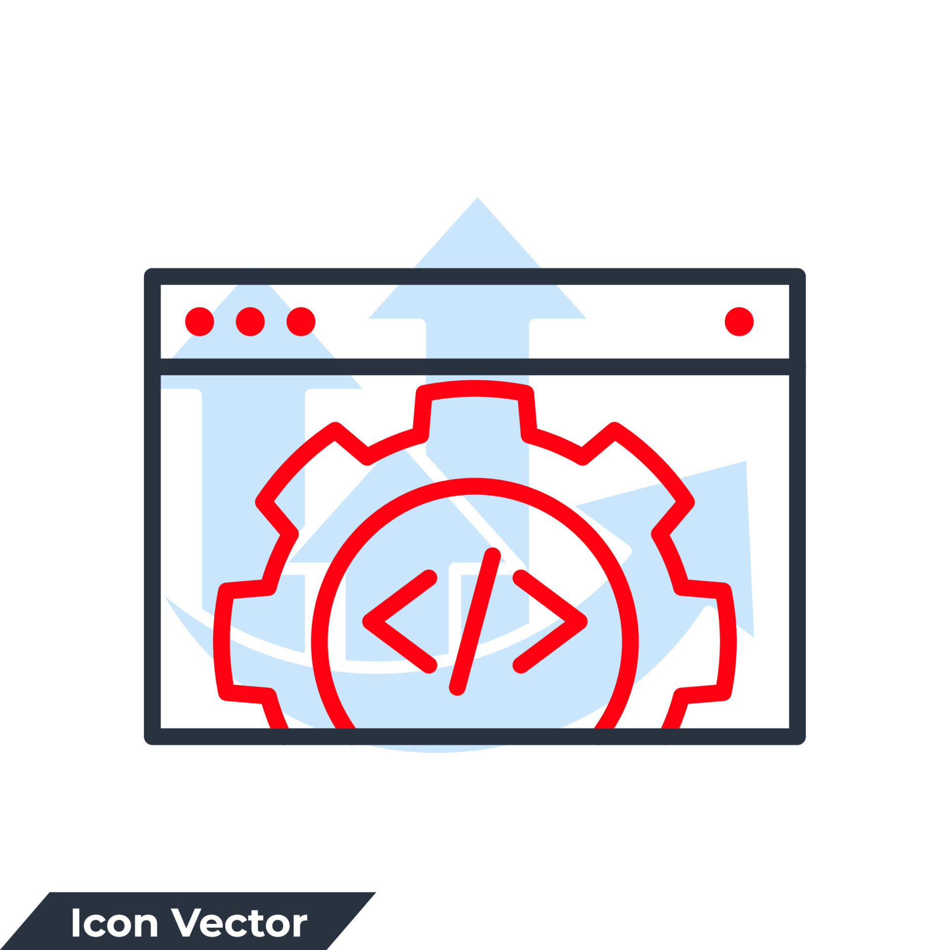 development icon logo vector illustration. software symbol template for ...