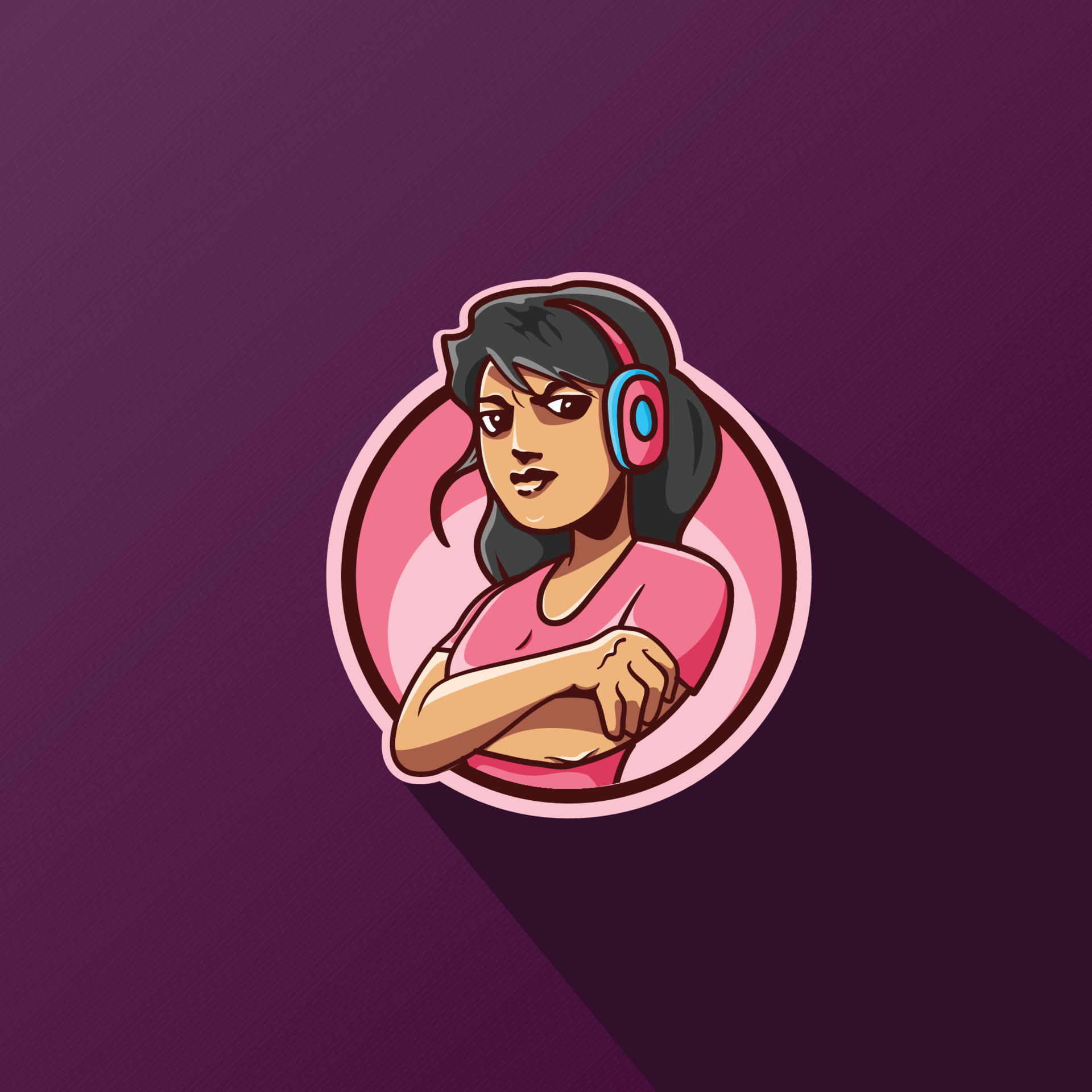Gamer Girl Mascot E Sports Gaming Logo Design Mascot Logo Design Template 10582028 Vector Art
