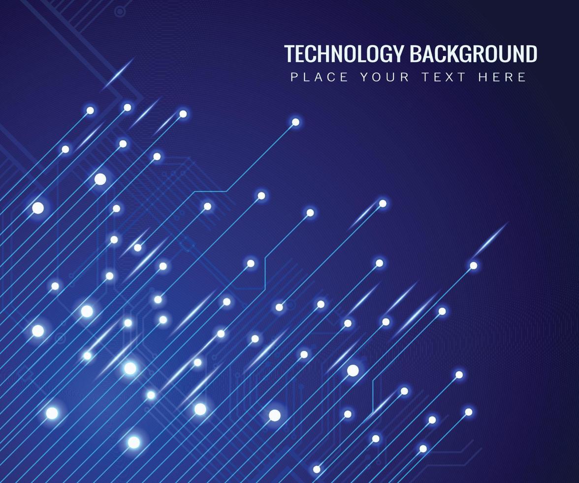 Abstract Technology Background With Connecting Dots And Lines Global