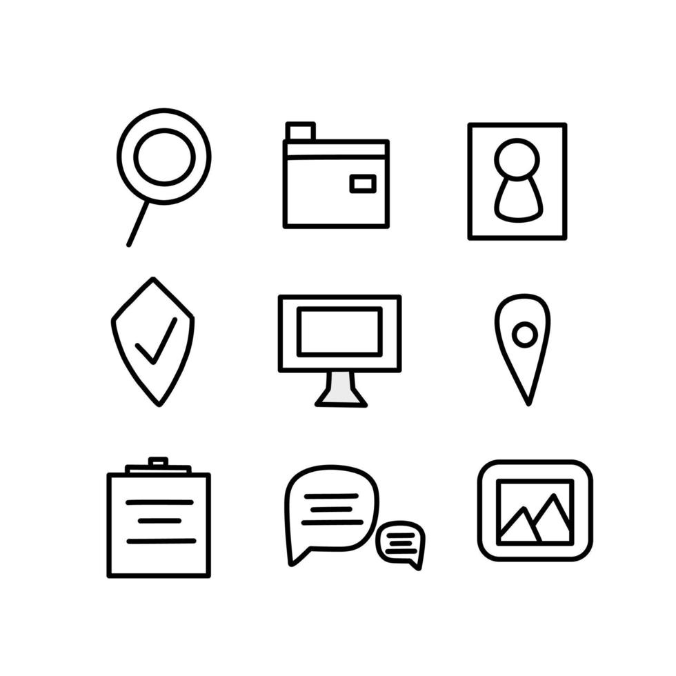 conjunto de iconos web 10582727 Vector en Vecteezy