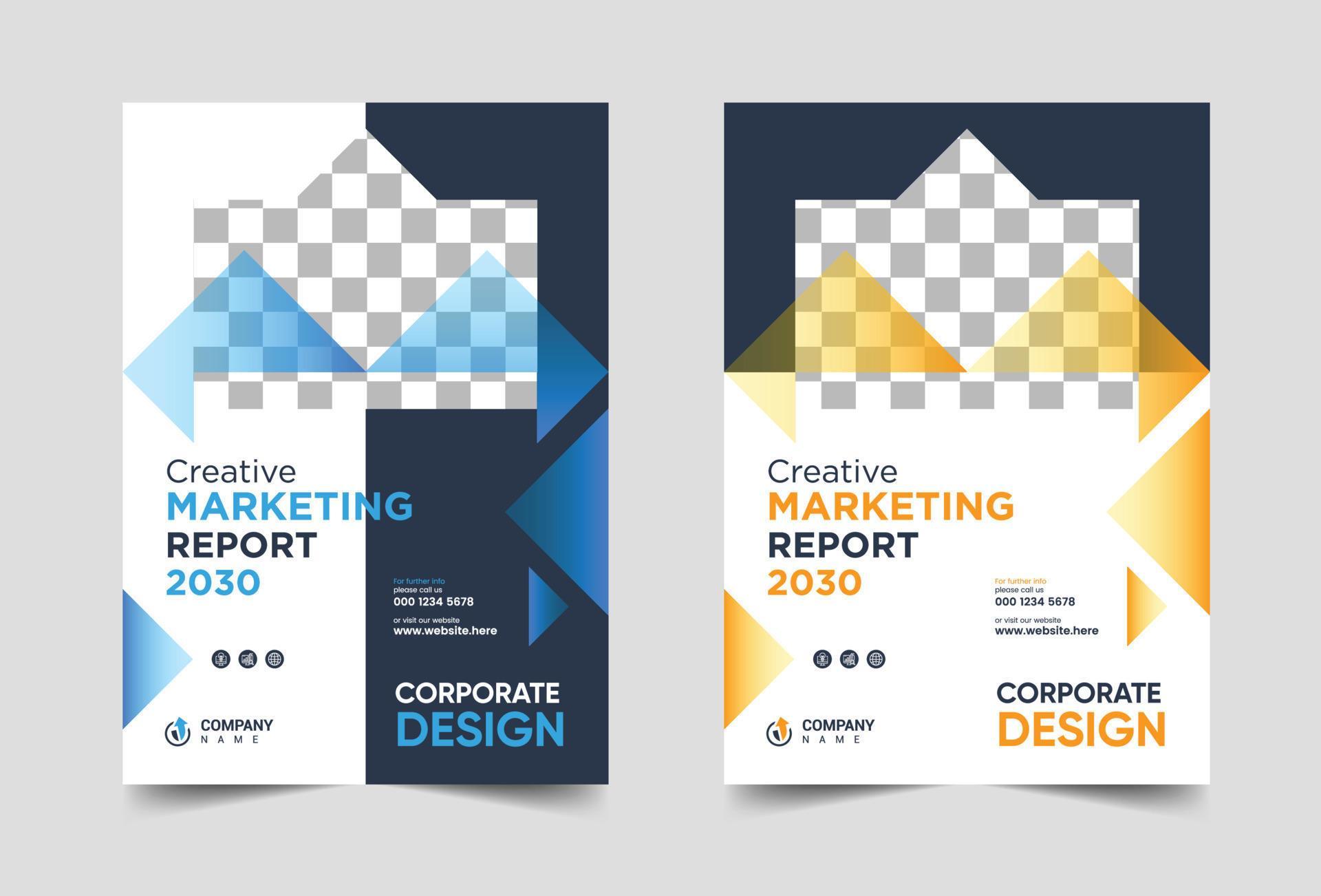 Annual Report Brochure Flyer Design Vector Leaflet Presentation Book