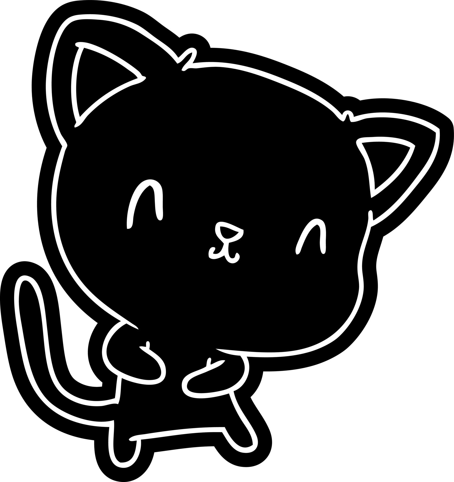 cartoon icon of cute kawaii cat 10583620 Vector Art at Vecteezy