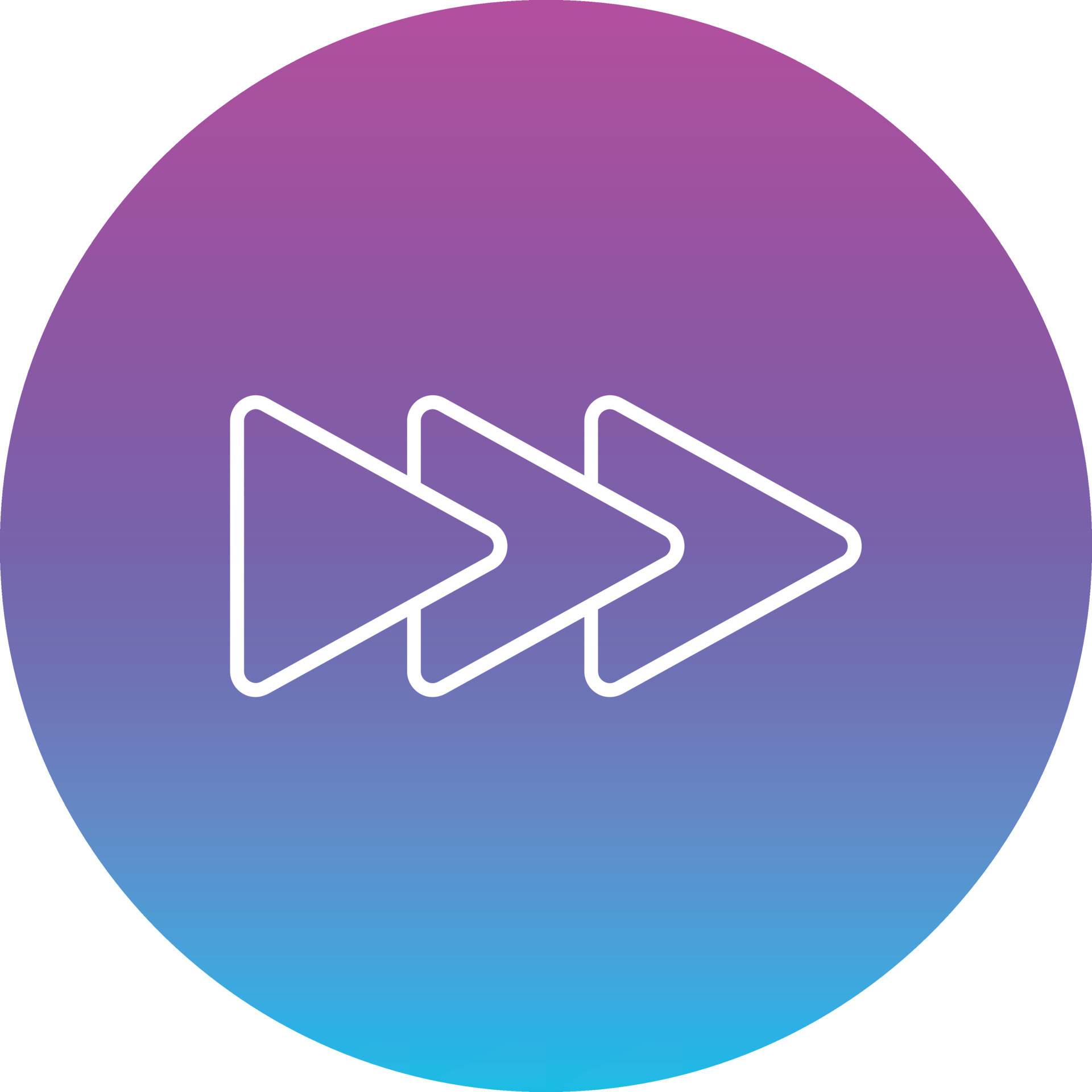 Fast Forward Gradient Circle Line Inverted Icon 10584978 Vector Art At