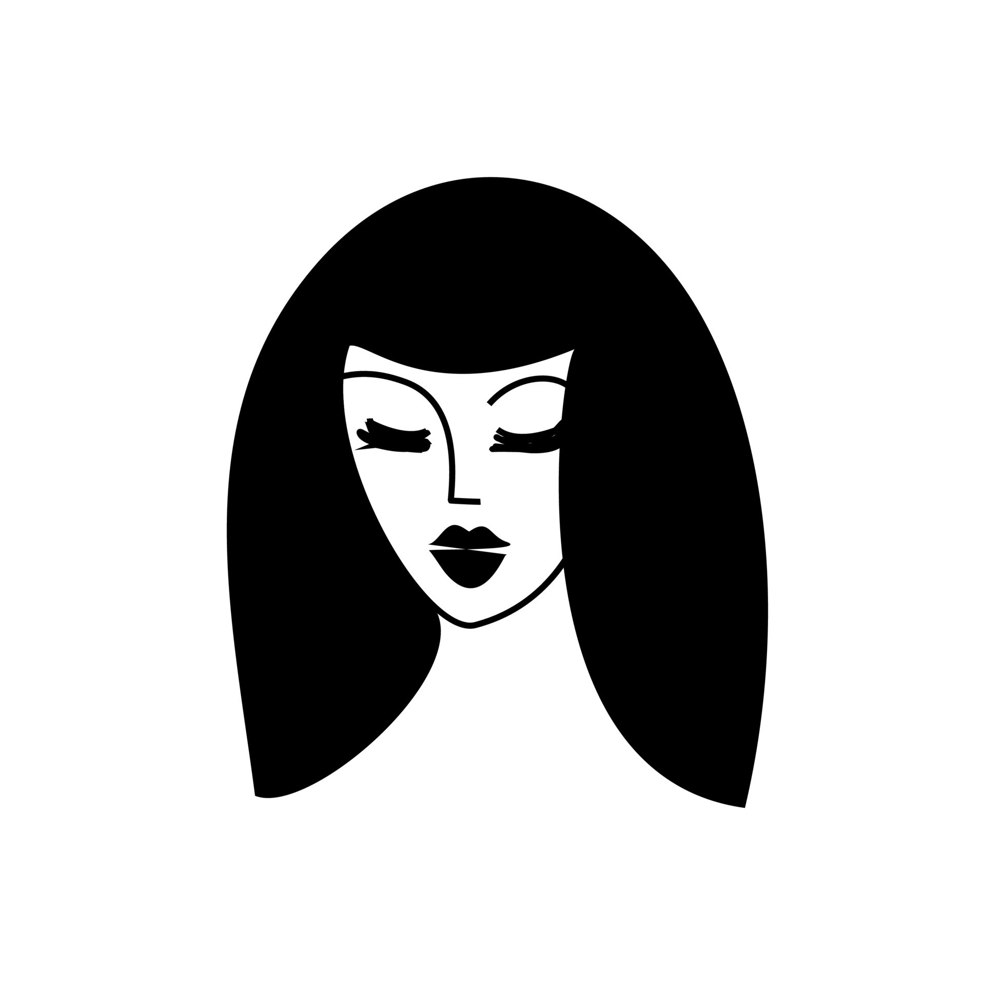 Logotipo De Dama Icono De Salón De Belleza Maquillaje Cabello Hermoso Tatuaje De Cejas Y
