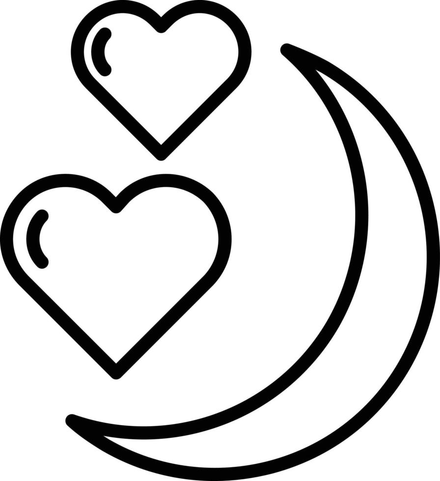 Icono De La Línea De La Luna 10594254 Vector En Vecteezy