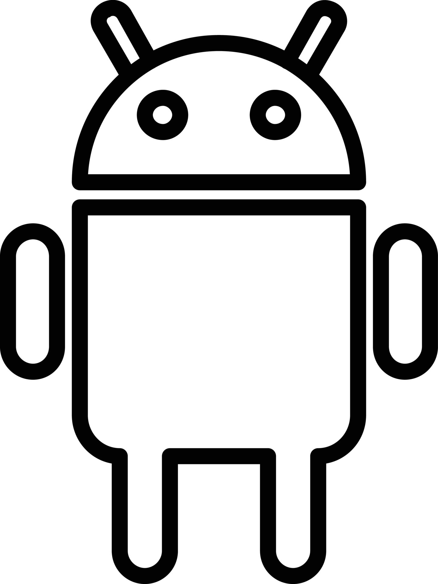 Android Line Icon 10594414 Vector Art at Vecteezy