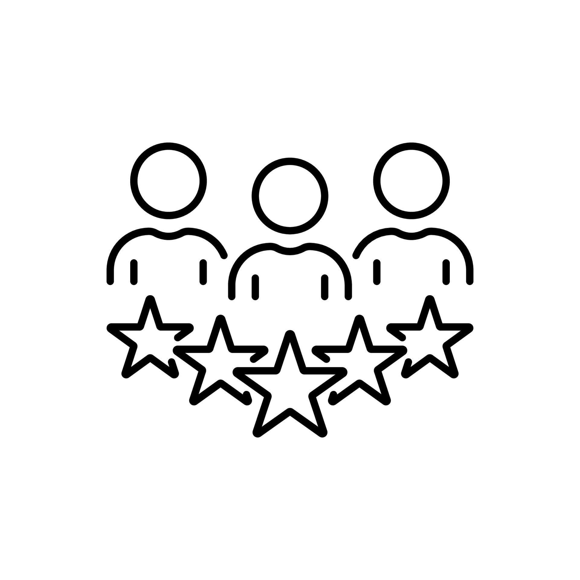 Experience Qualification Team Line Icon. Satisfaction User Customer ...