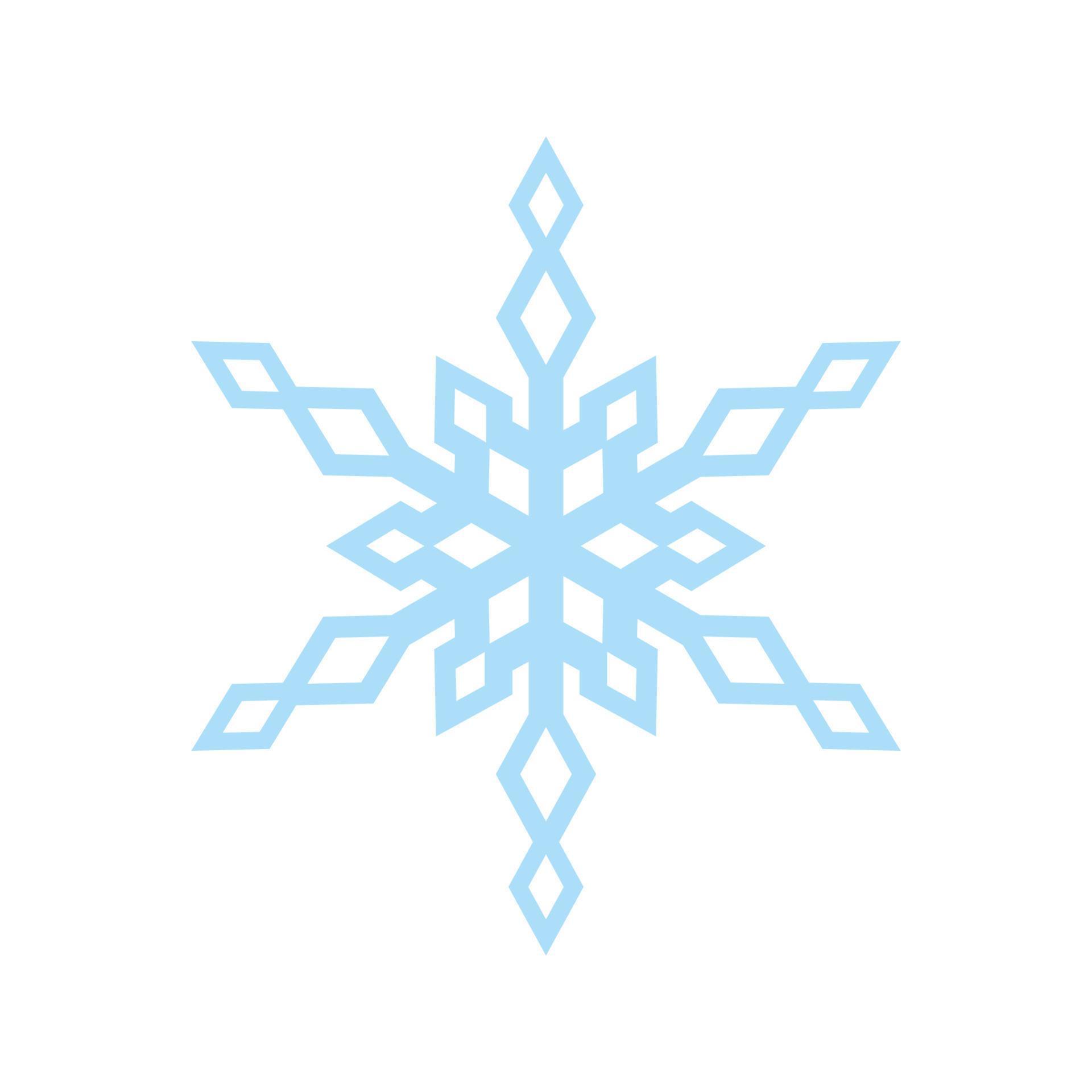 Snowflake Icon Vector Snow Symbol Isolated On White Background