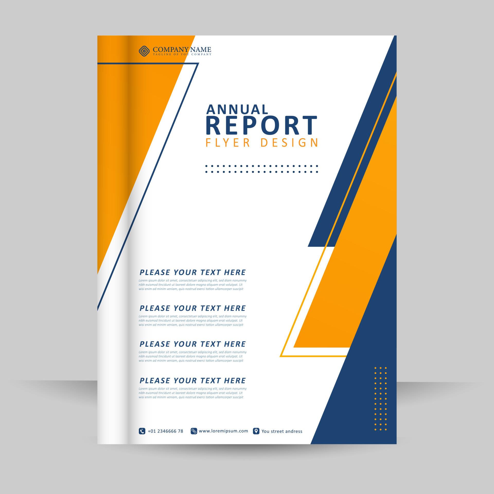 bussiness annual report flyer template design 10596788 Vector Art at Vecteezy