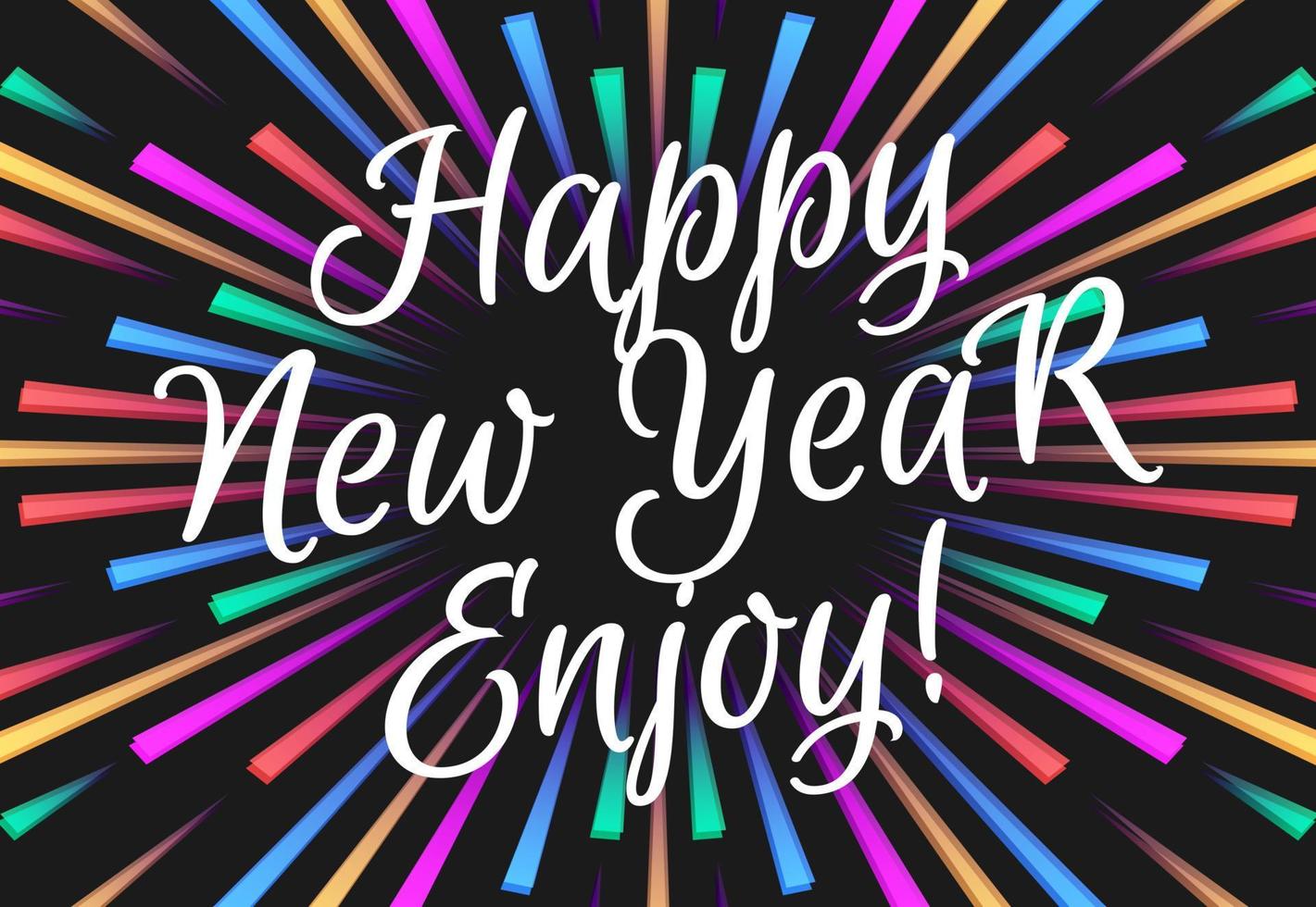 Happy New Year Enjoy vector greeting card 10597206 Vector Art at Vecteezy Happy New Year Enjoy vector greeting card 10597206 Vector Art at Vecteezy