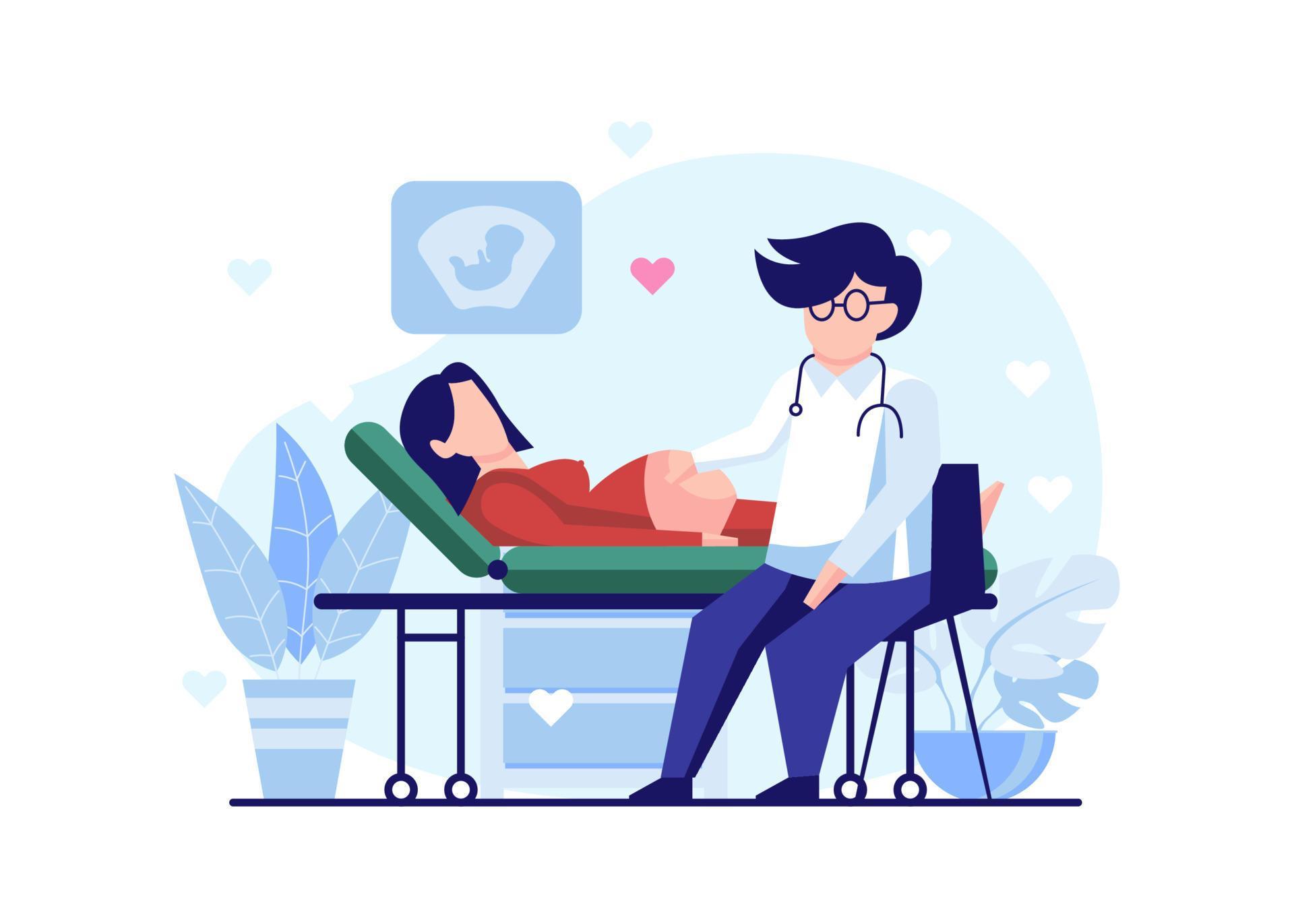 Pregnant Woman Pregnancy And Motherhood Flat Illustration Vector